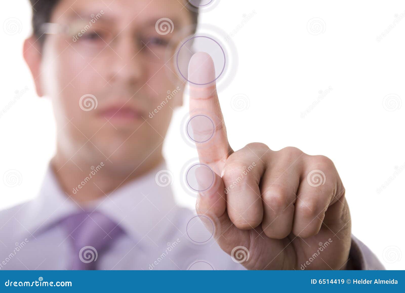Businessman Pressing a Button Stock Image - Image of fingers, corporate ...