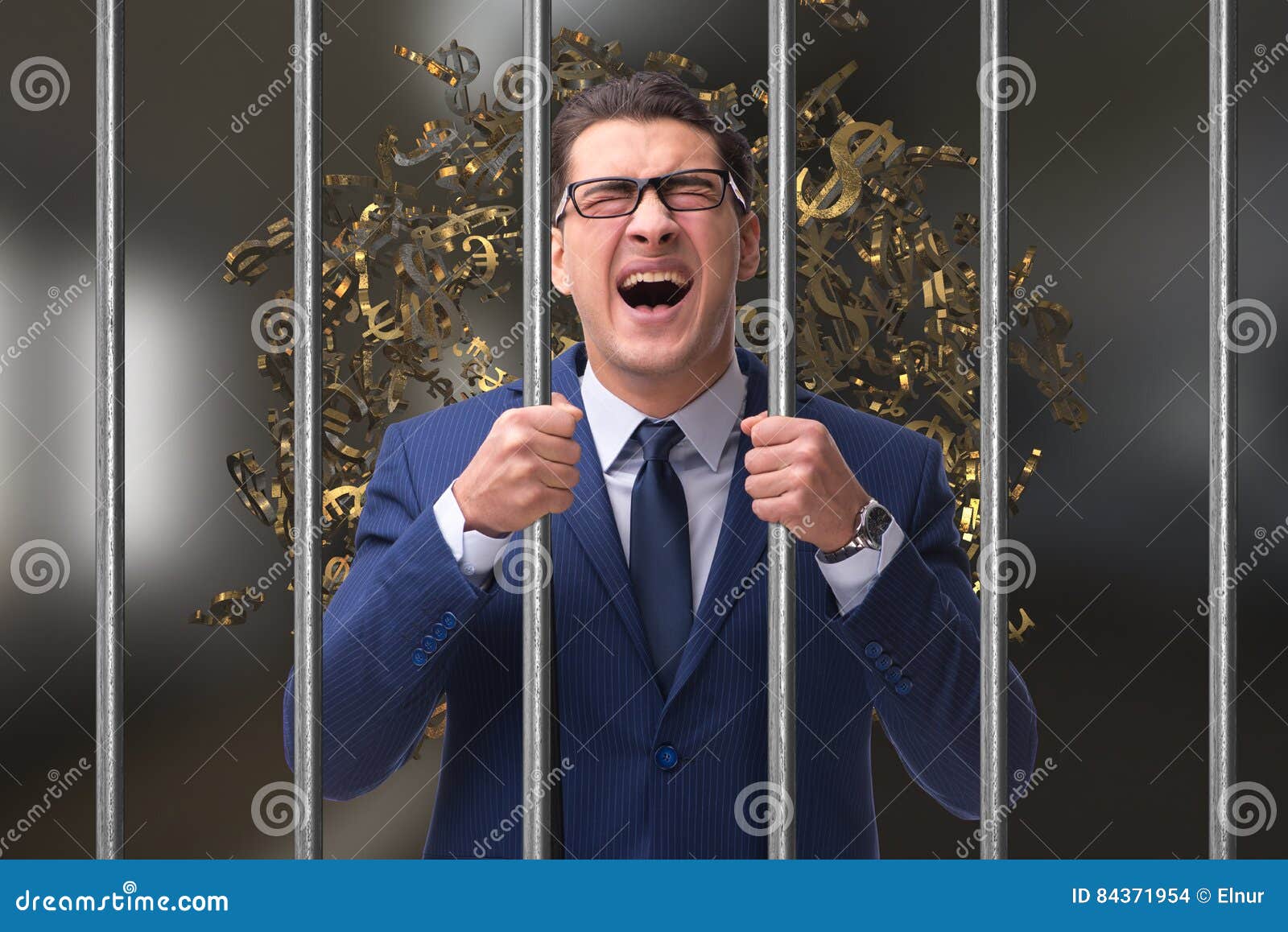 The Businessman in Prison for Monetary Fraud Stock Photo - Image of ...