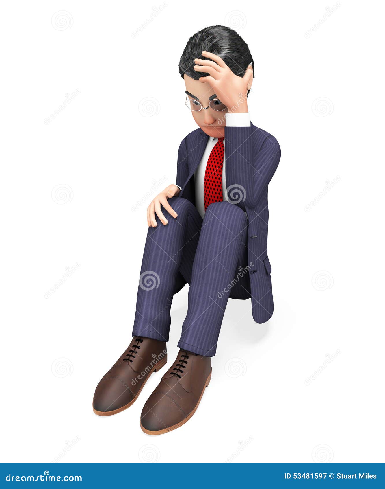 Businessman with Problems Shows Difficult Situation and Businessmen ...