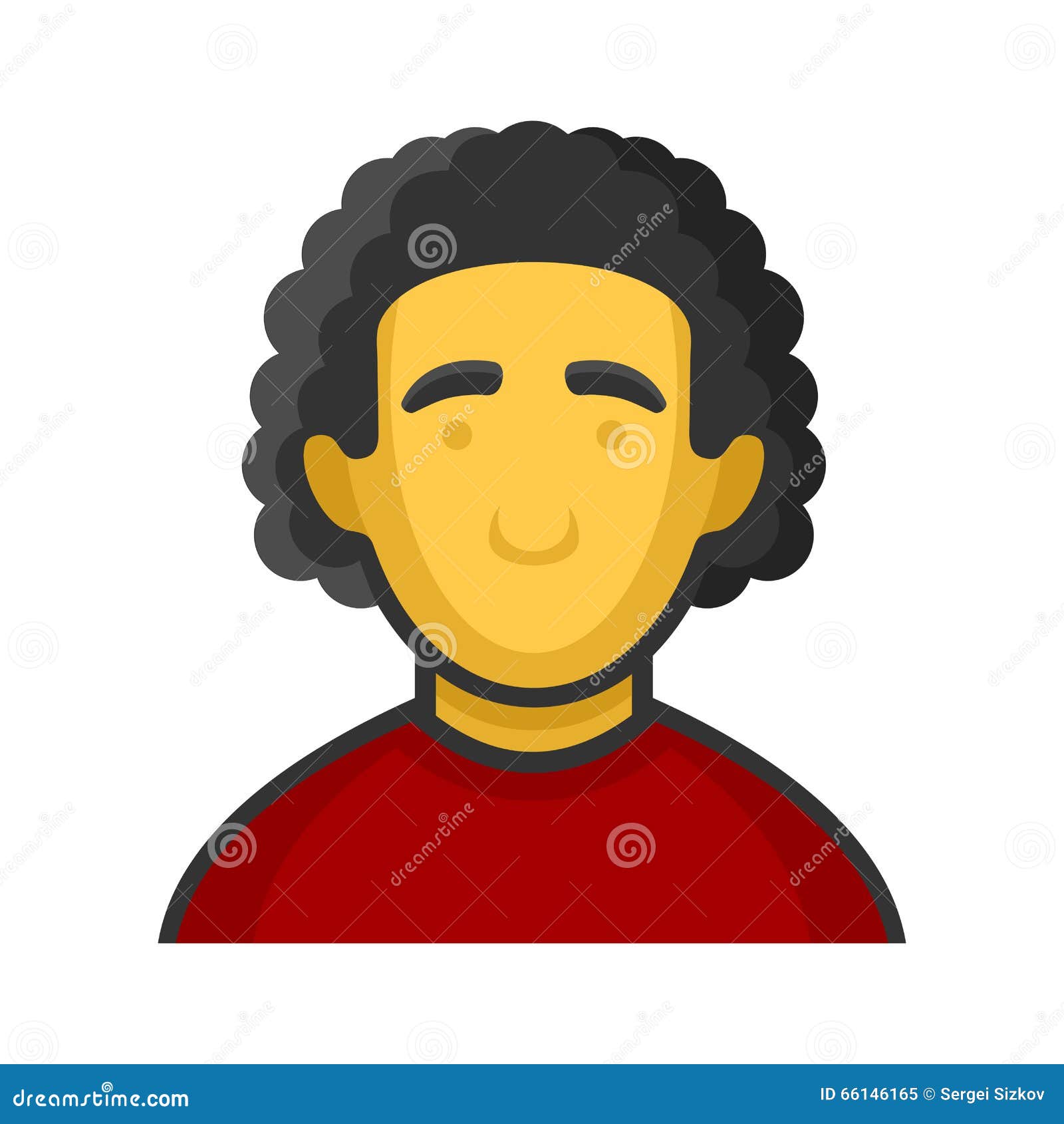 Businessman or Programmer Avatar Profile Userpic on White Background ...