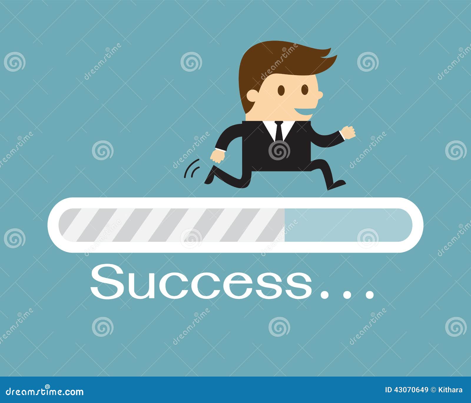 Businessman Progress Steps. Determination Way, Man Step By Step ...