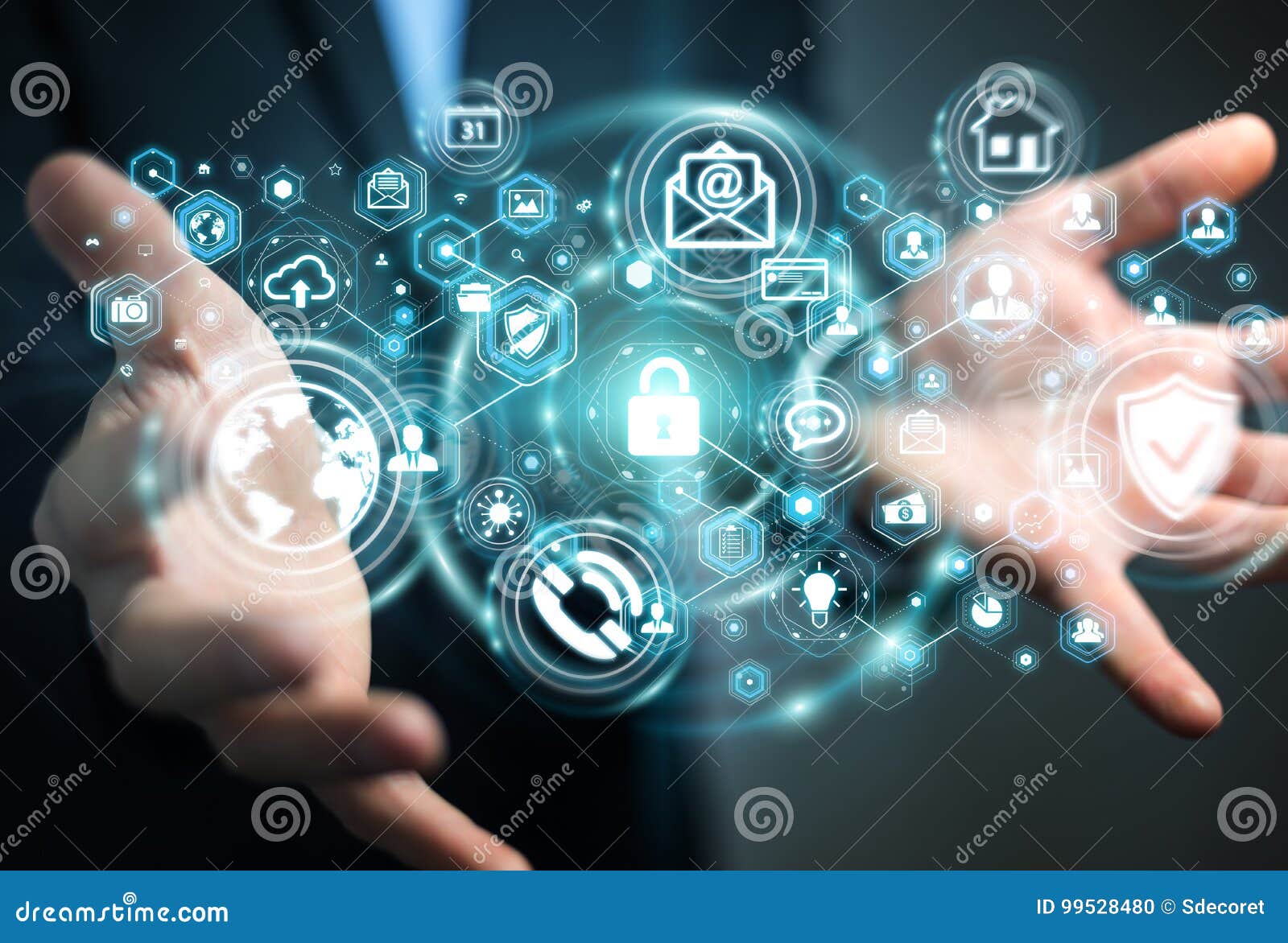 Businessman Protecting His Data Personal Information 3D Rendering Stock ... Businessman Protecting His Data Personal Information 3D Rendering Stock ...