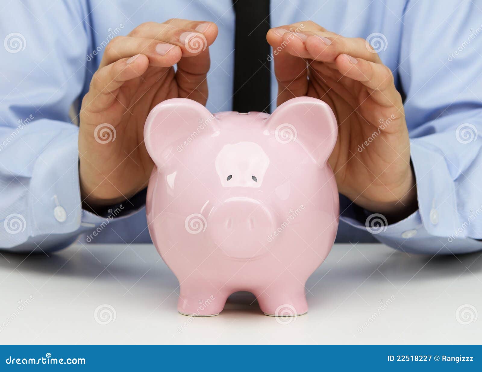 Businessman Protecting His Savings Stock Image - Image of bank, income ...