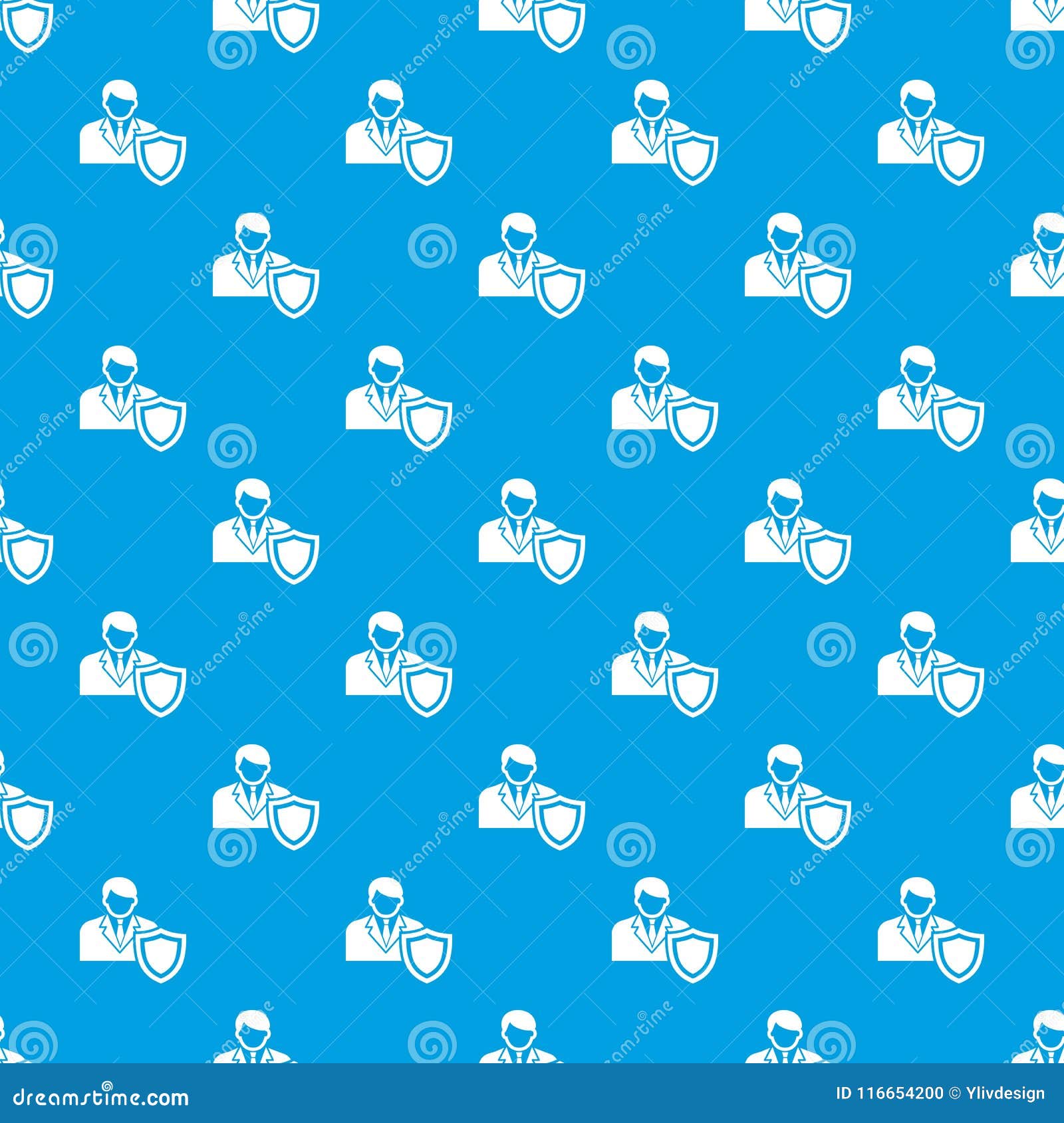 Businessman Protection Pattern Vector Seamless Blue Stock Vector ...