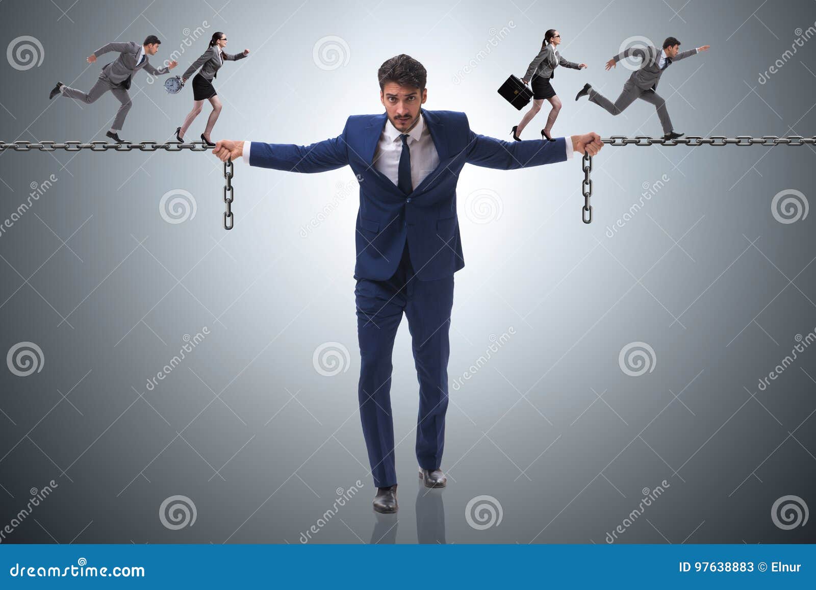 The Businessman Providing Help To Colleagues Stock Image - Image of ...