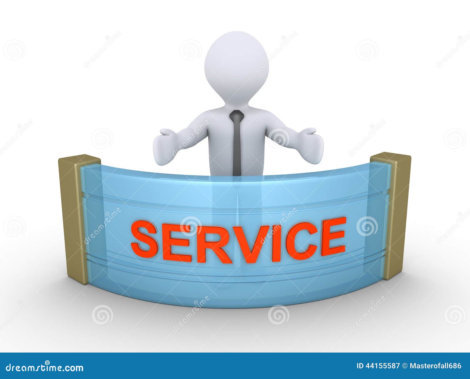 Businessman is Providing Service Stock Illustration - Illustration of ...