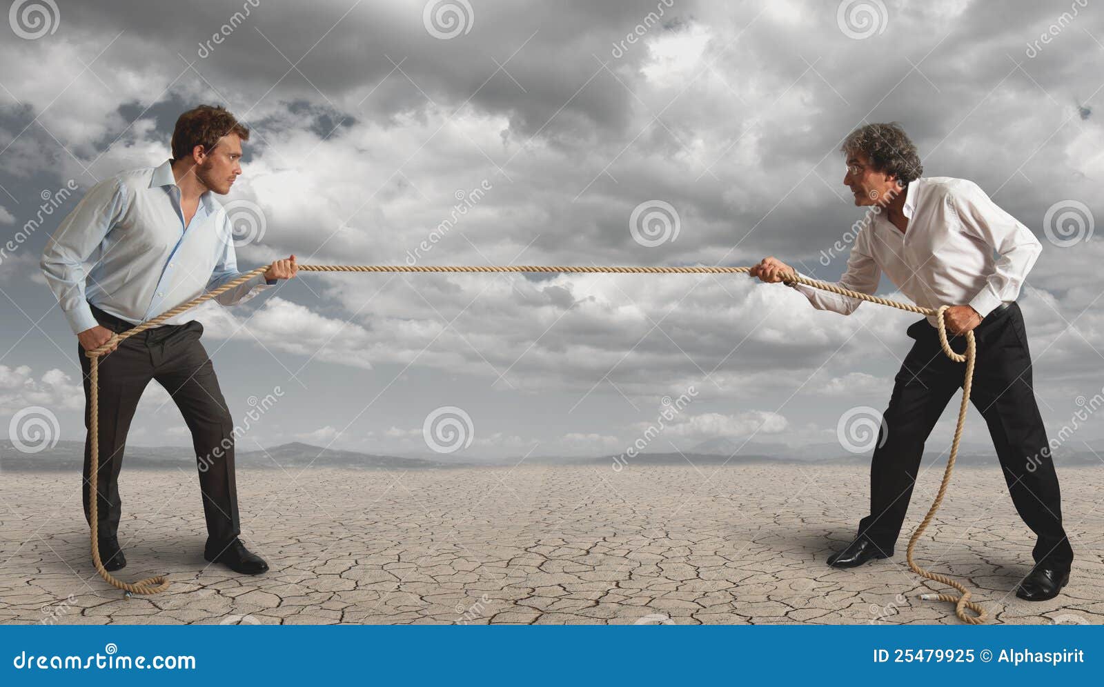 Businessman and Pull the Rope Stock Image - Image of caucasian ...