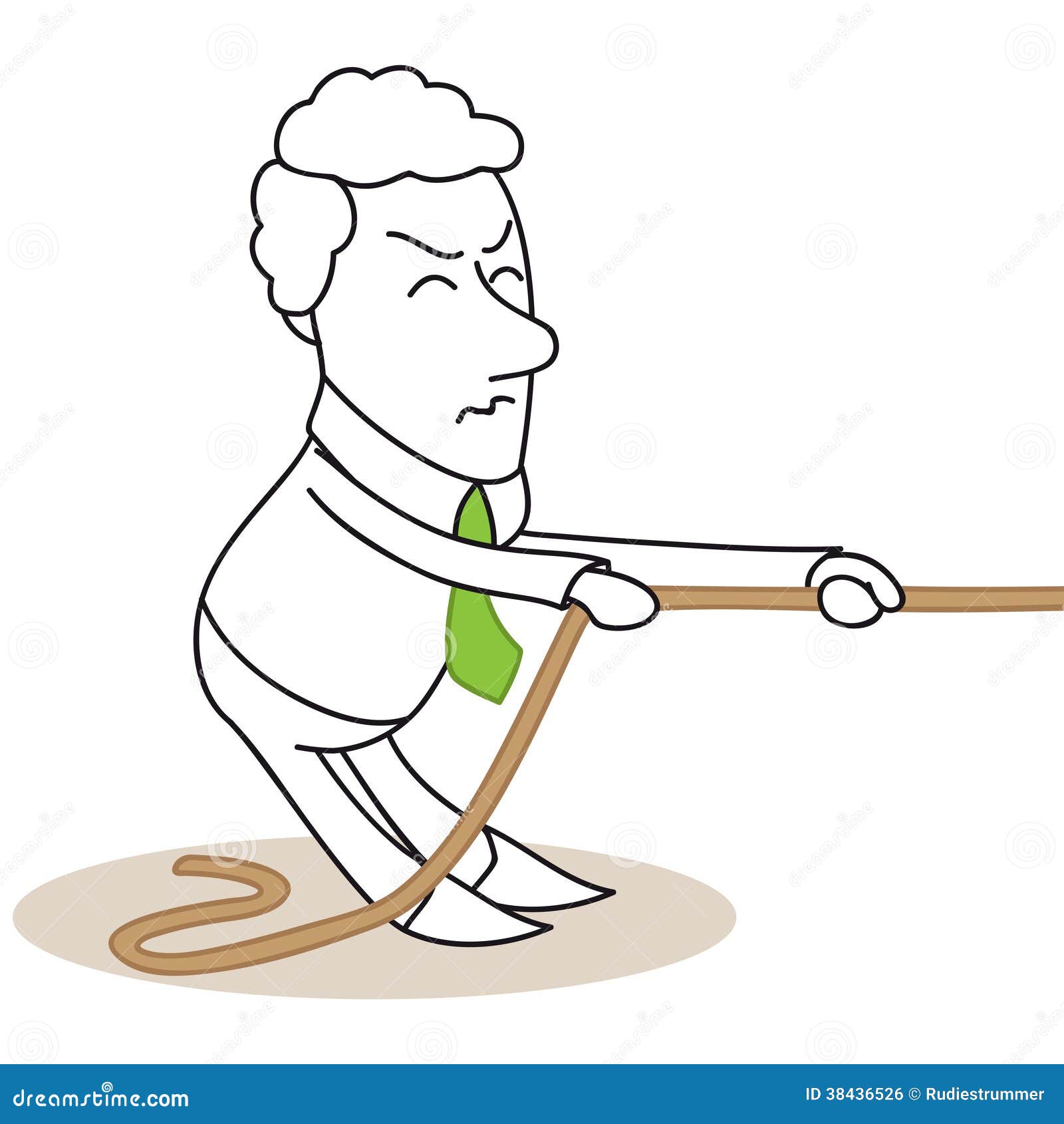 Businessman Pulling on a Rope Stock Vector - Illustration of corporate ...