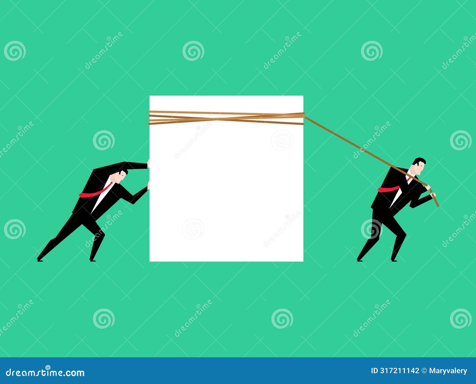 Businessman Pulling Space for Text. Man Pulls White Sheet Stock Vector ...