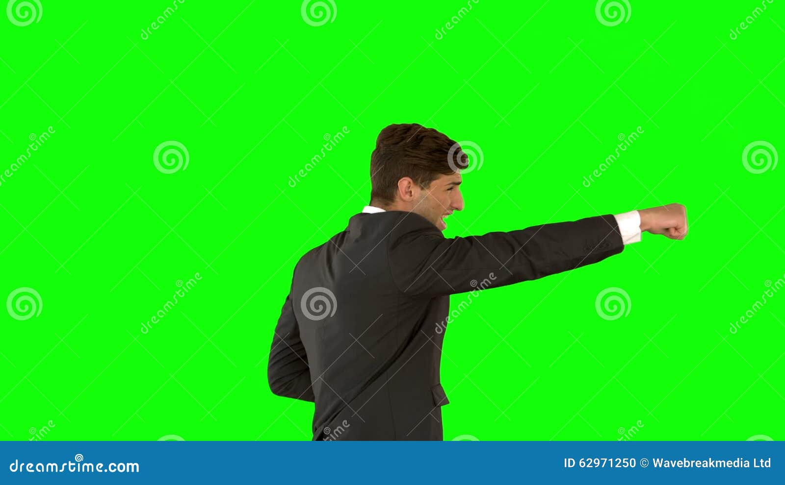 Businessman Punching on Green Screen Stock Footage - Video of ...