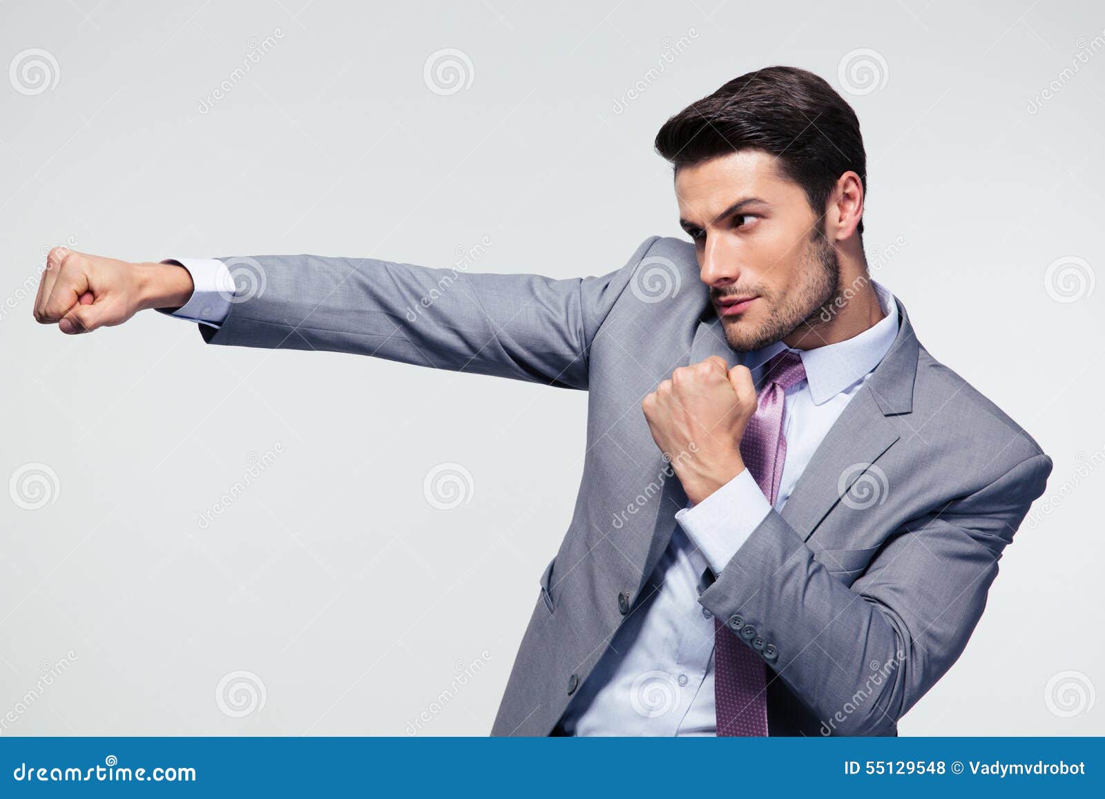 Businessman punching stock photo. Image of blow, combat - 55129548
