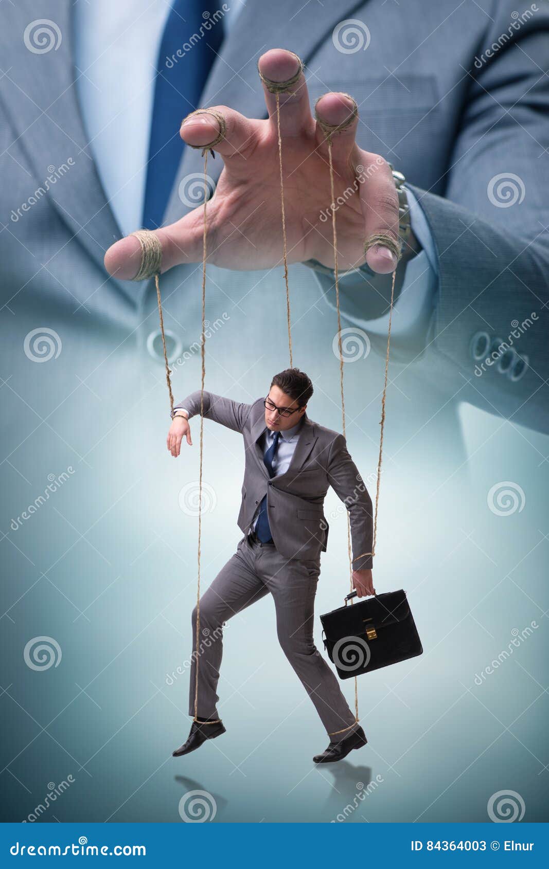The Businessman Puppet Being Manipulated by Boss Stock Image - Image of ...
