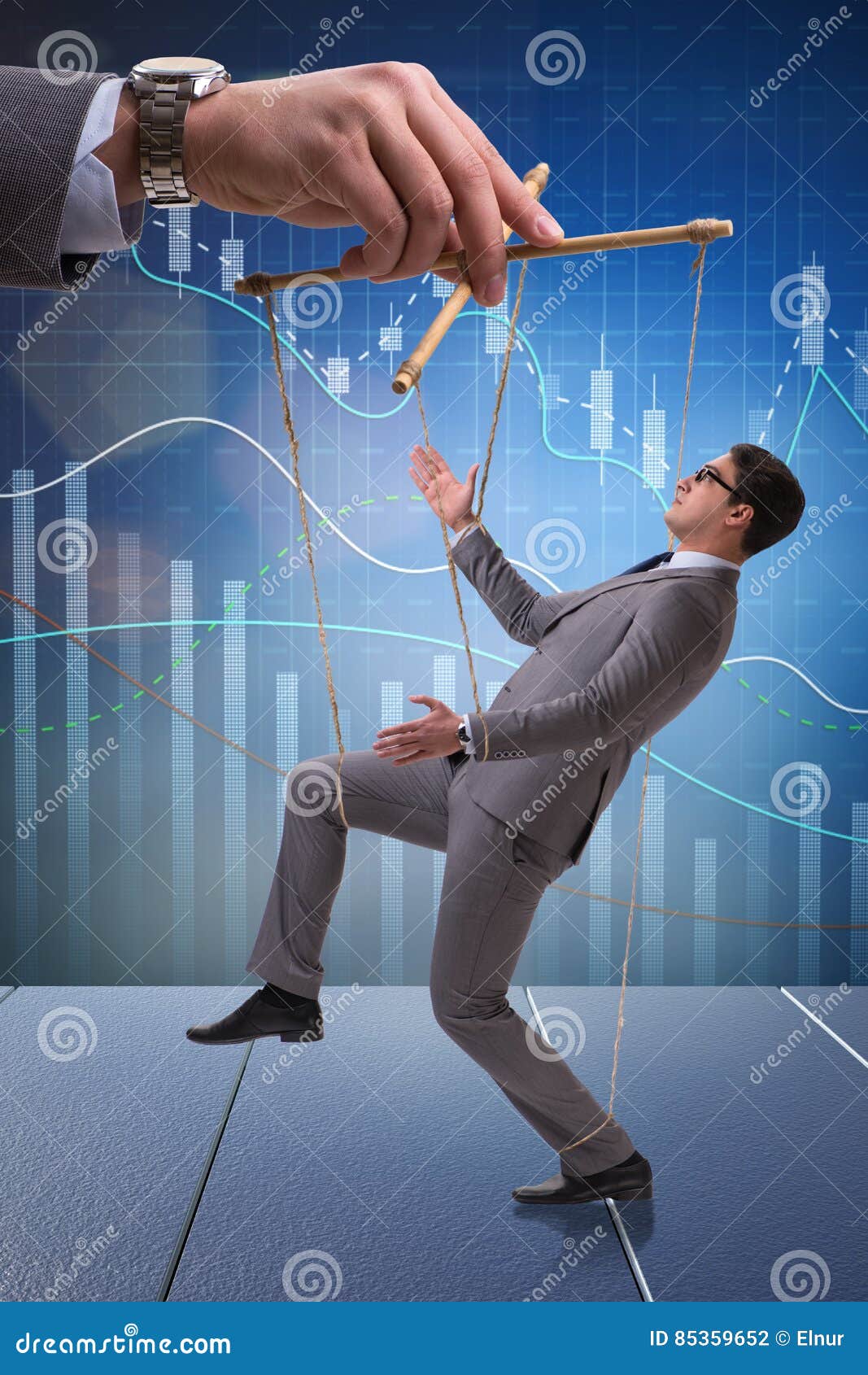 The Businessman Puppet Being Manipulated by Boss Stock Photo - Image of ...