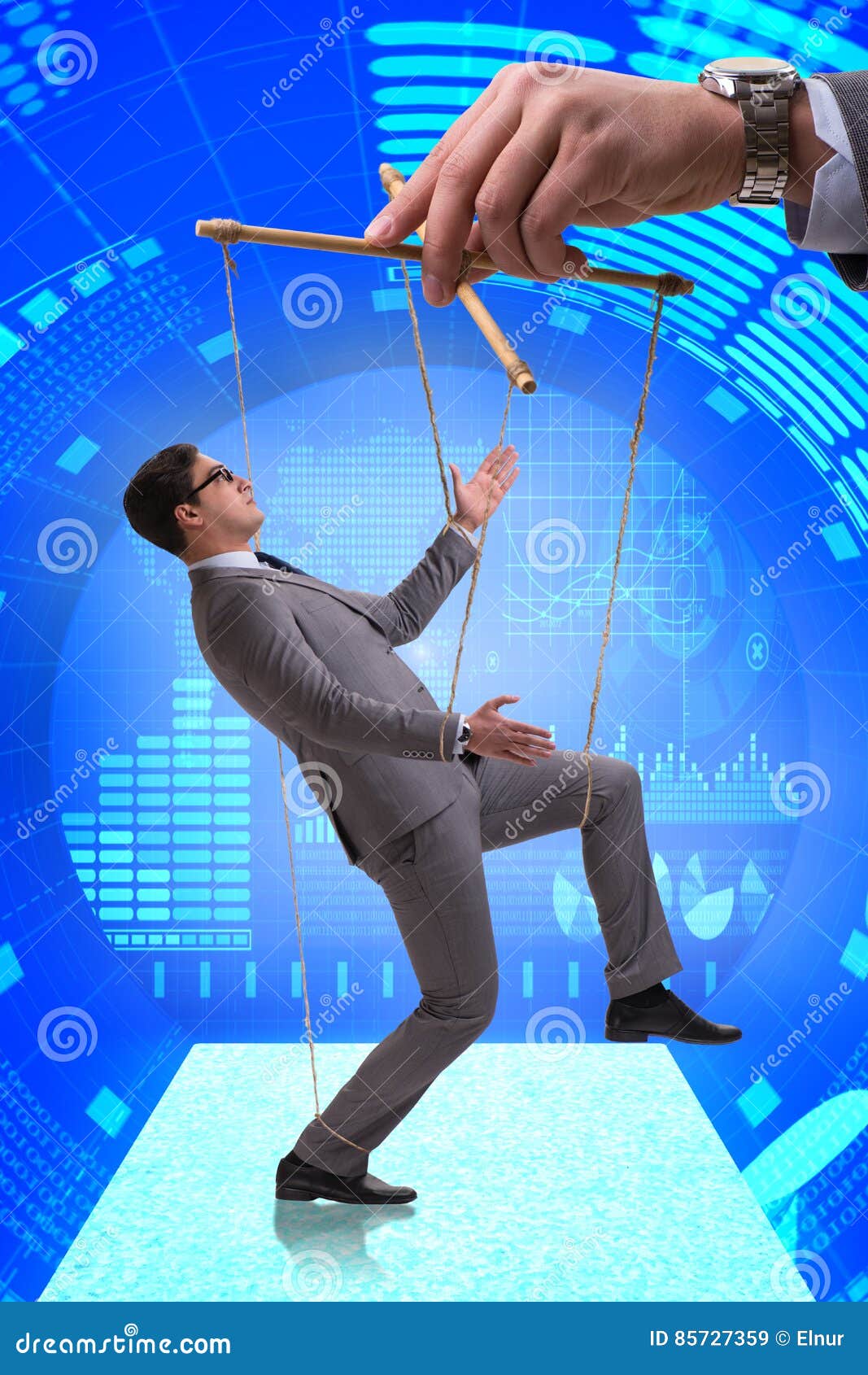 The Businessman Puppet Being Manipulated by Boss Stock Image - Image of ...