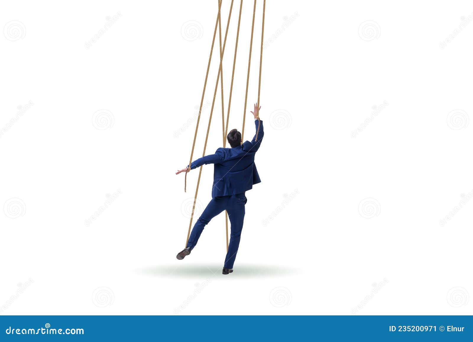 Businessman Puppet Being Manipulated by Ropes Stock Image - Image of ...