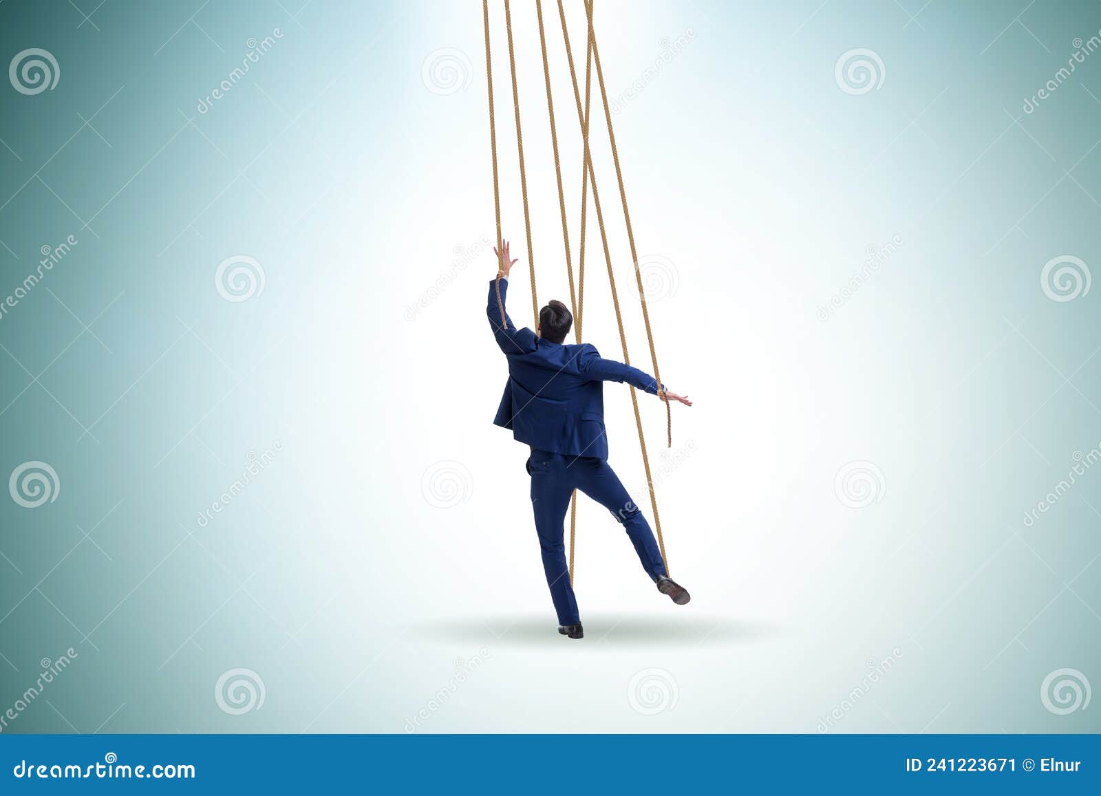 Businessman Puppet Being Manipulated by Ropes Stock Image - Image of ...
