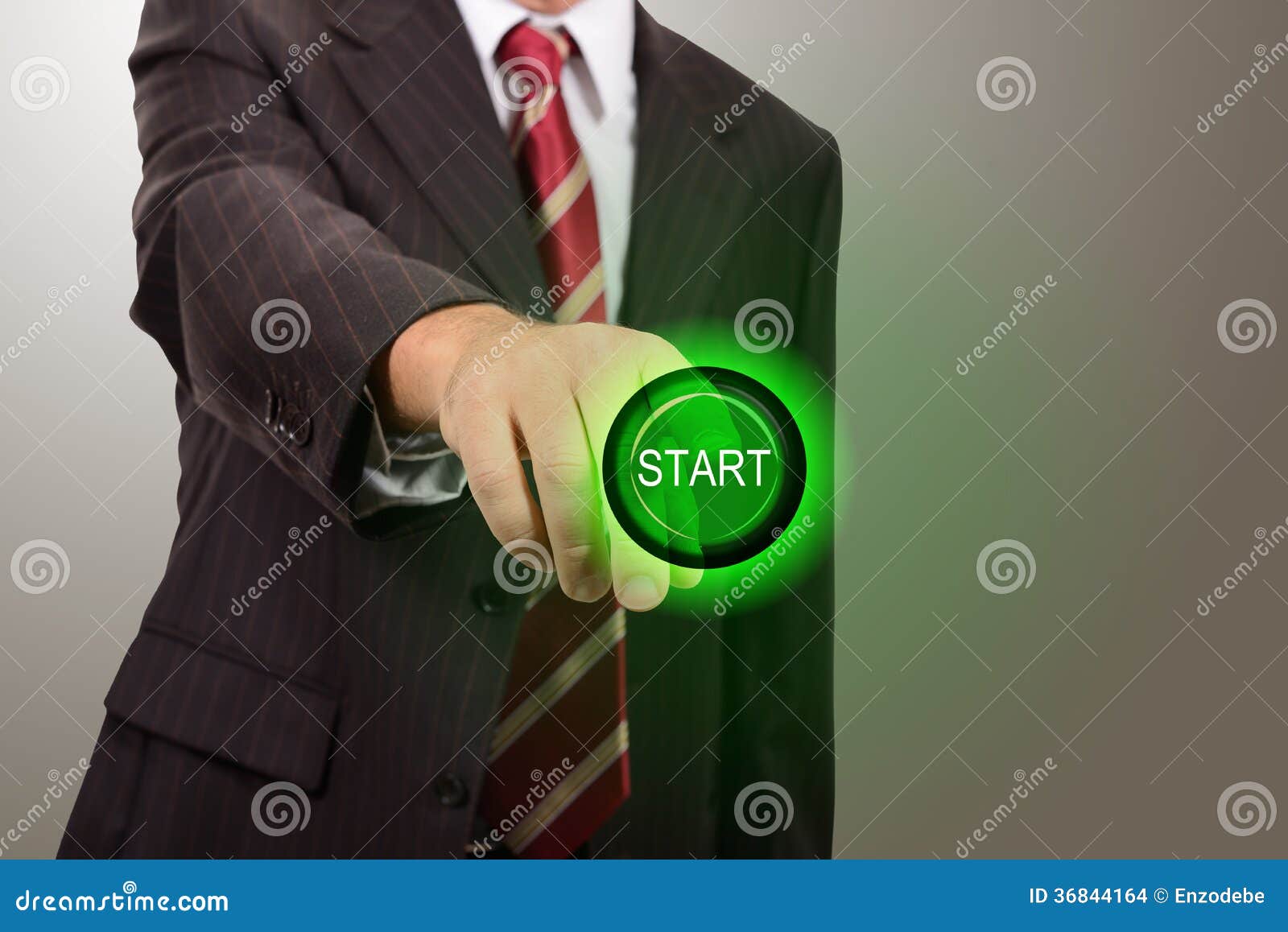 Businessman push start stock photo. Image of hour, concept - 36844164
