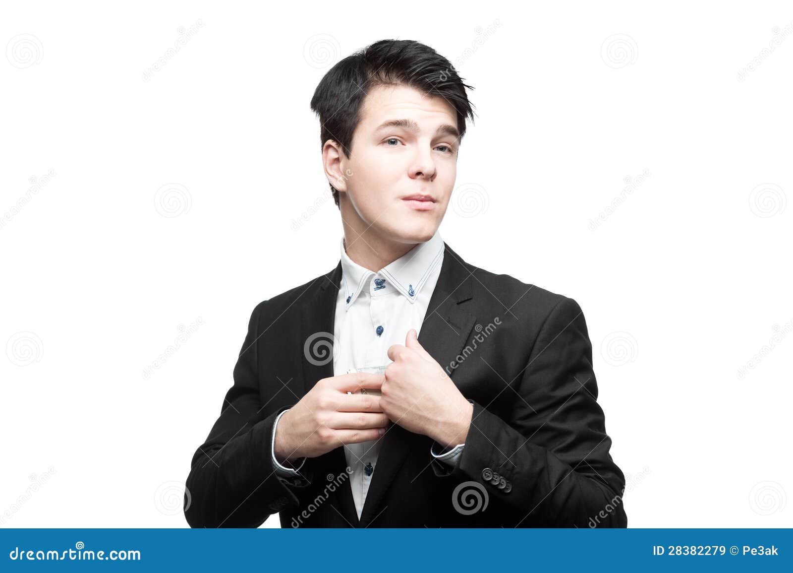 Businessman Putting Money into Pocket Stock Image - Image of single ...
