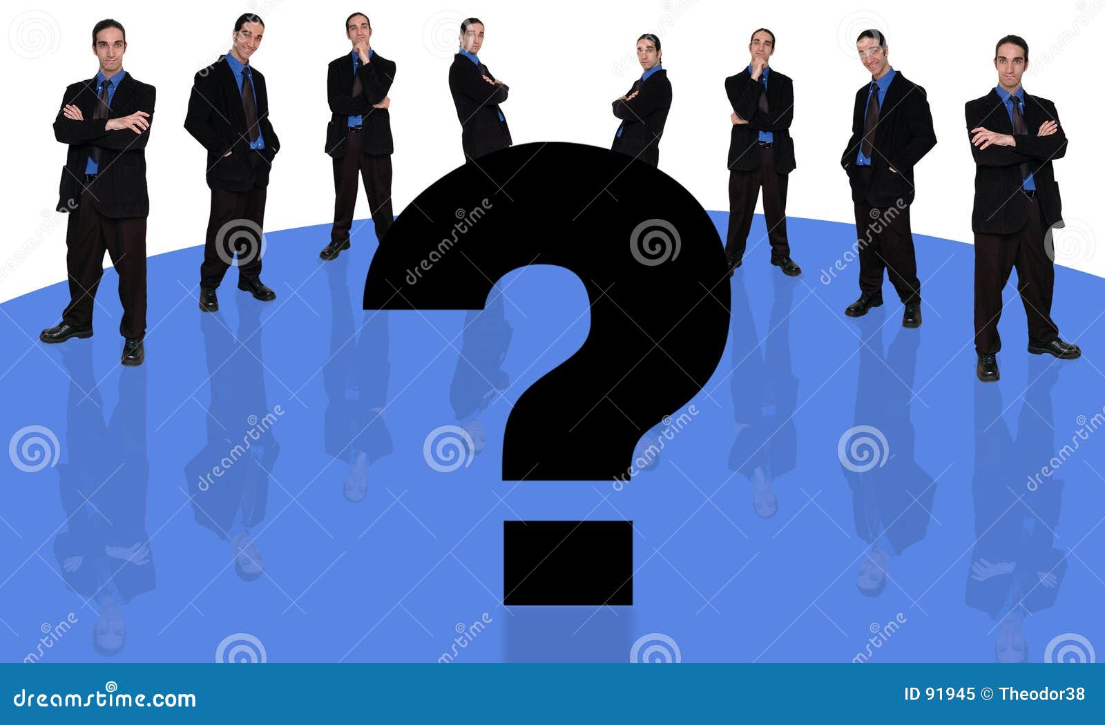 Businessman and question-2 stock illustration. Illustration of group ...