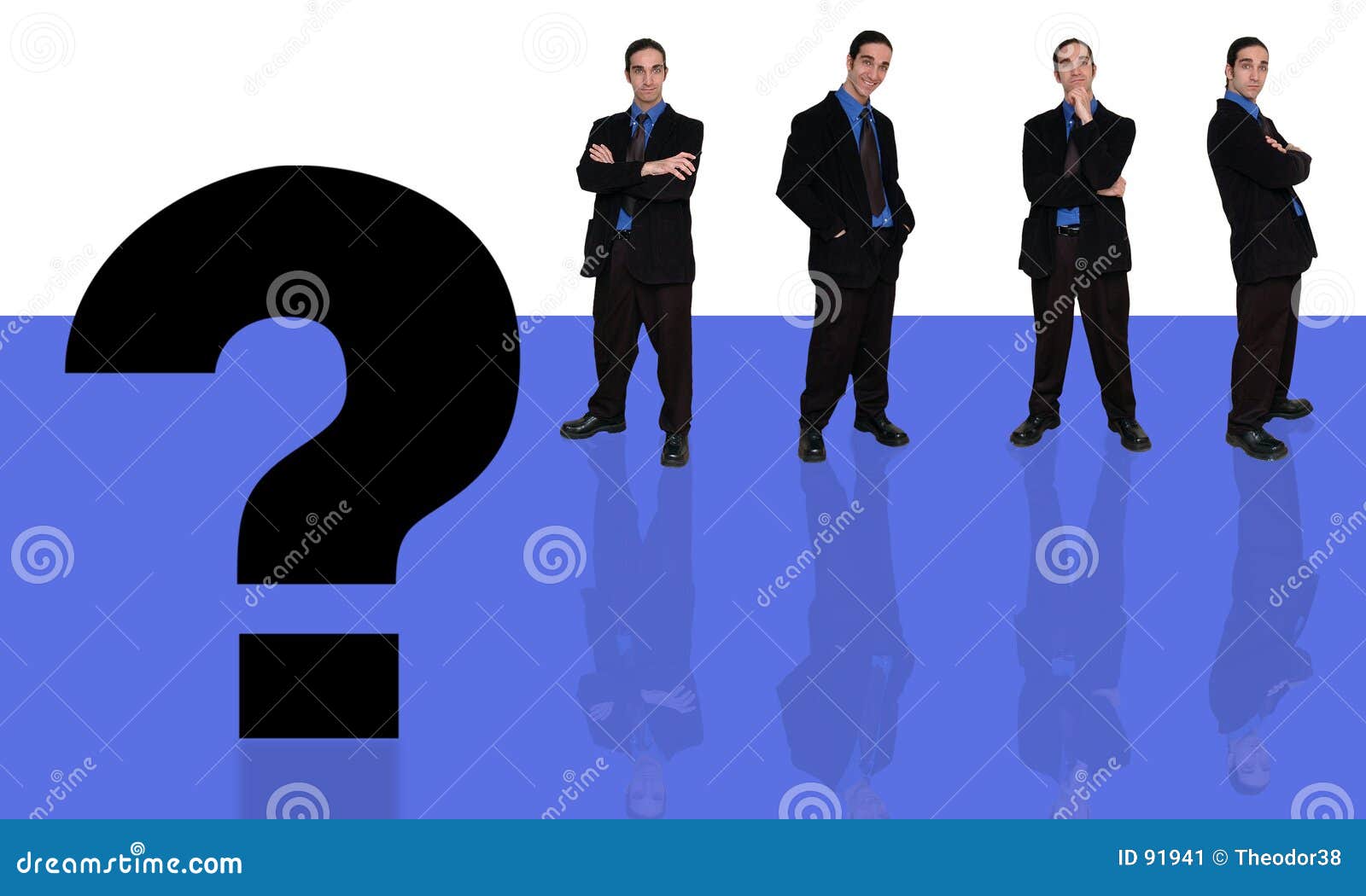 Businessman and question-6 stock illustration. Illustration of ...