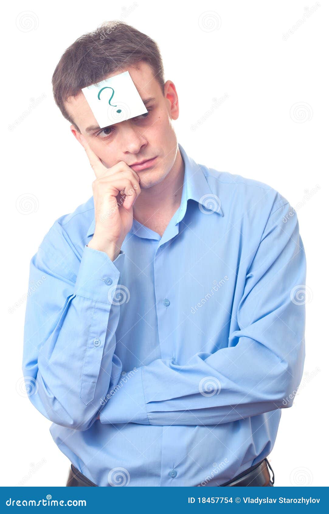 Businessman and Question Mark Stock Photo - Image of handsome, costume ...