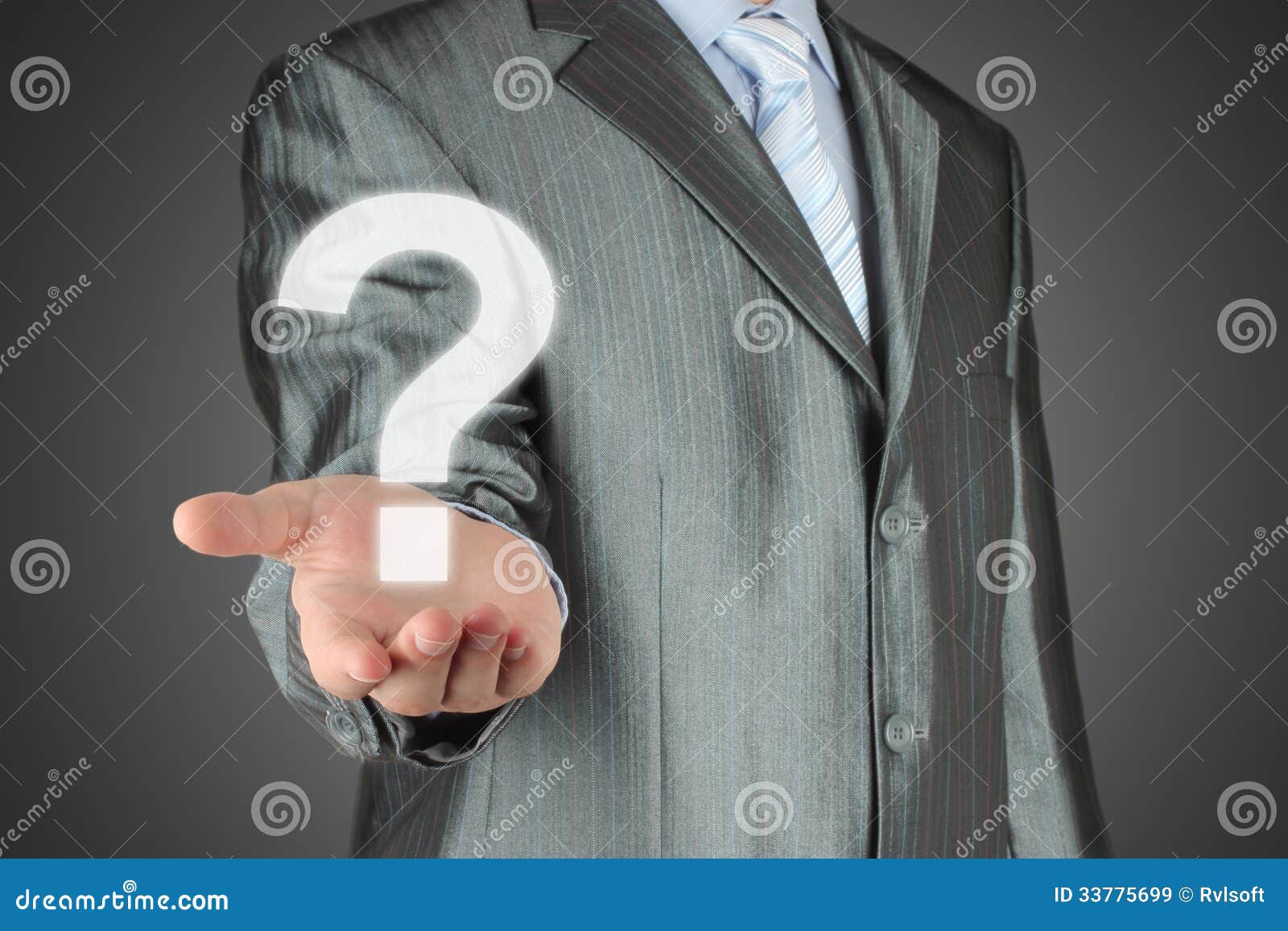 Businessman with Question Mark Stock Image - Image of communication ...