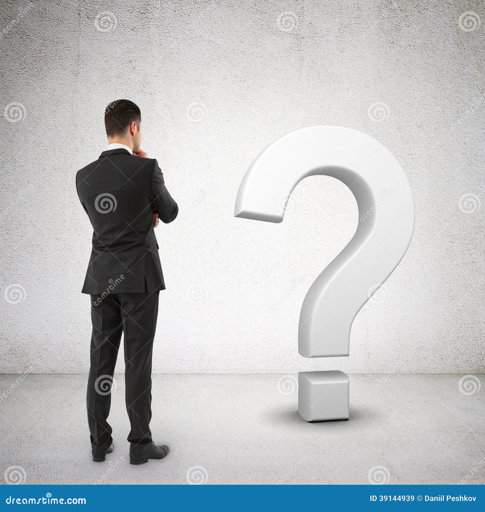 Businessman and Question Mark Stock Image - Image of decision, help ...