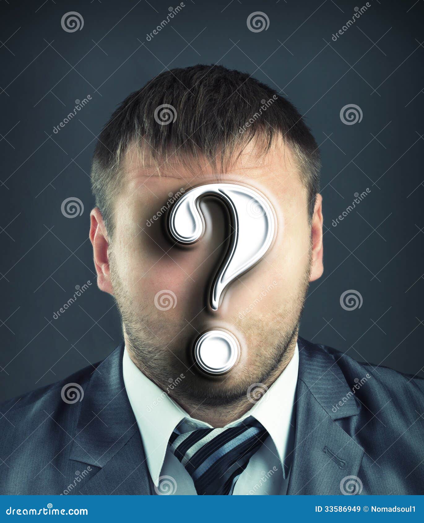 Businessman with Question Mark Stock Image - Image of businessman ...