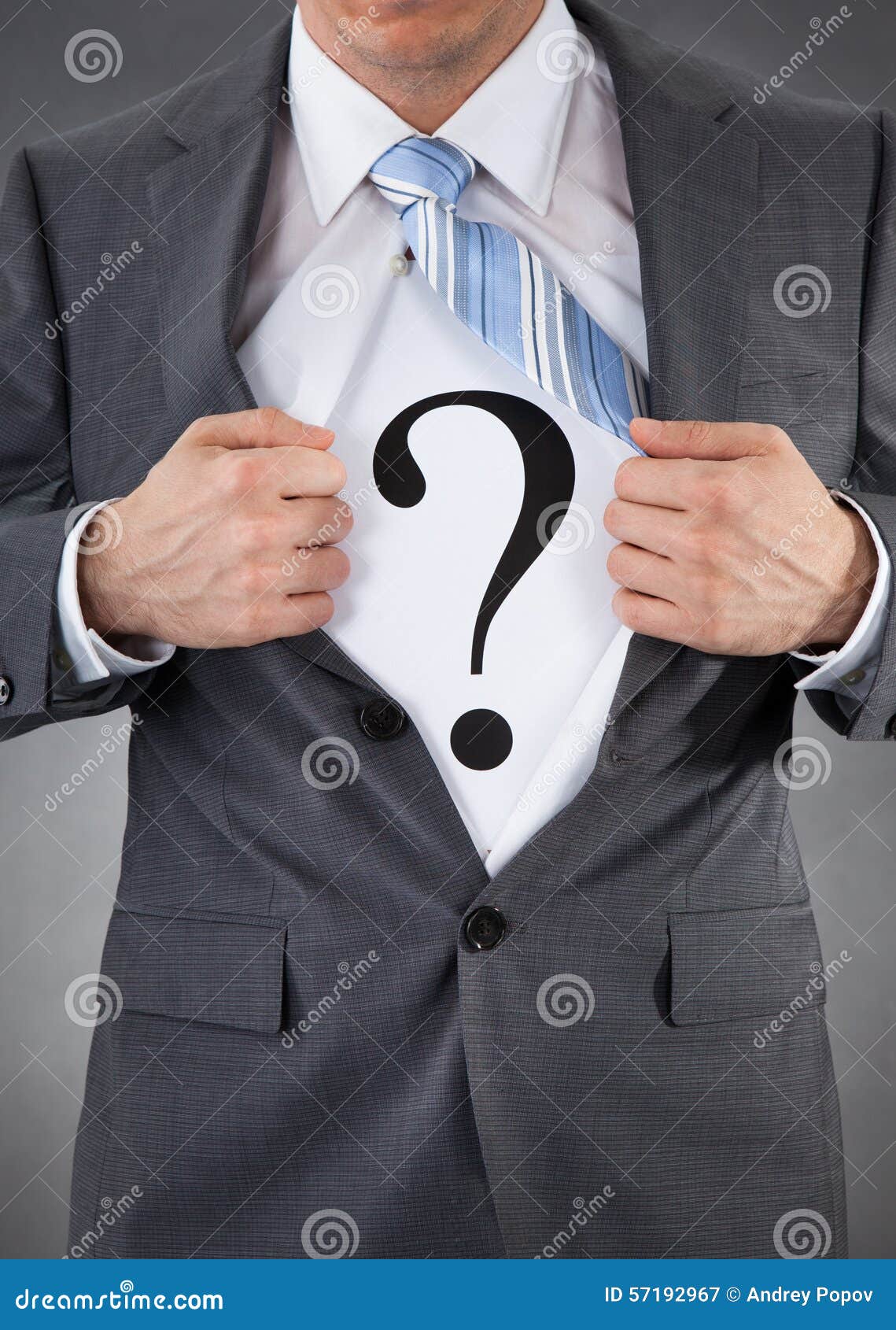 Businessman with Question Mark Sign Stock Image - Image of mark ...