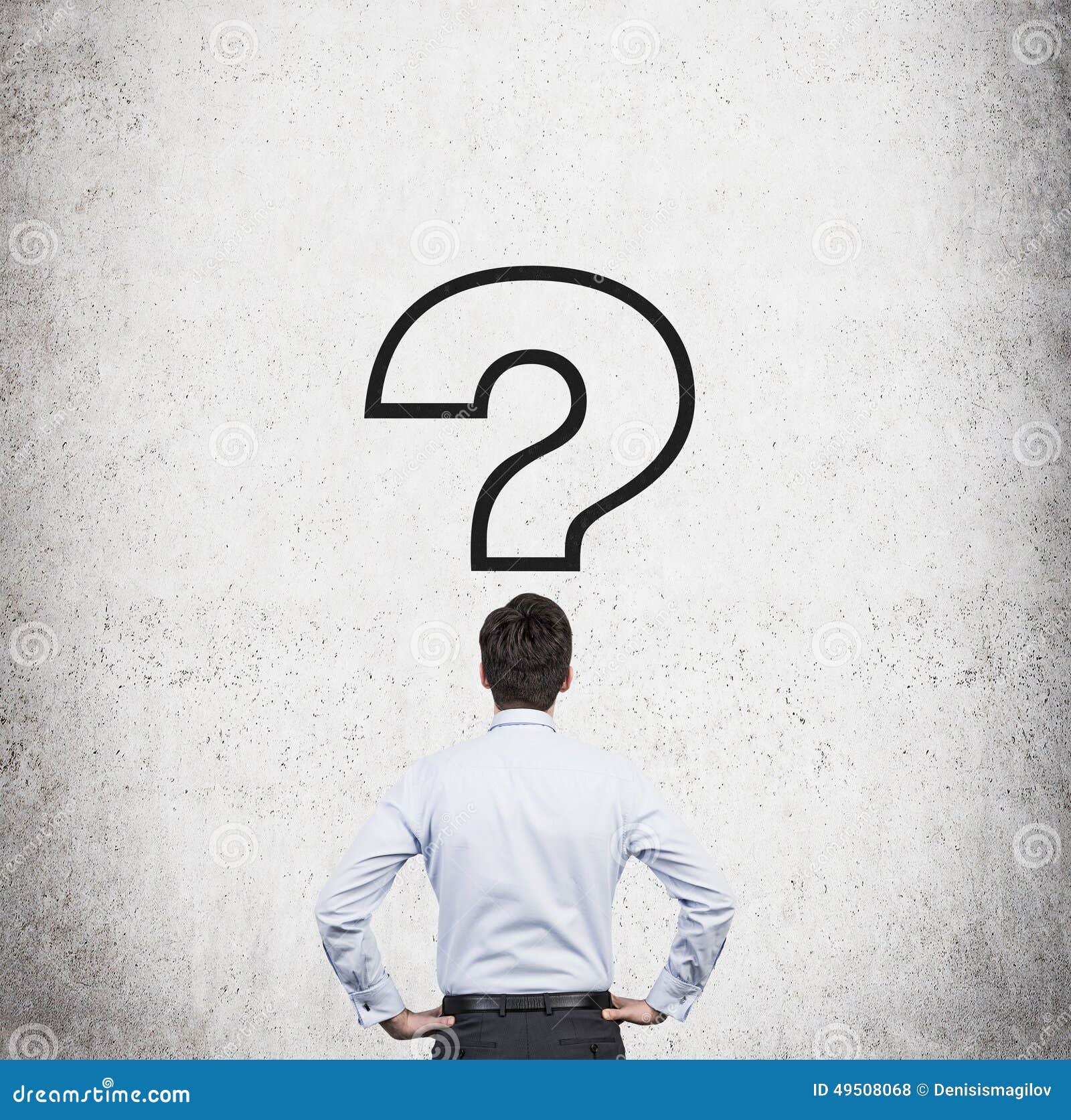 Businessman and Question Marks Stock Photo - Image of icon, concept ...