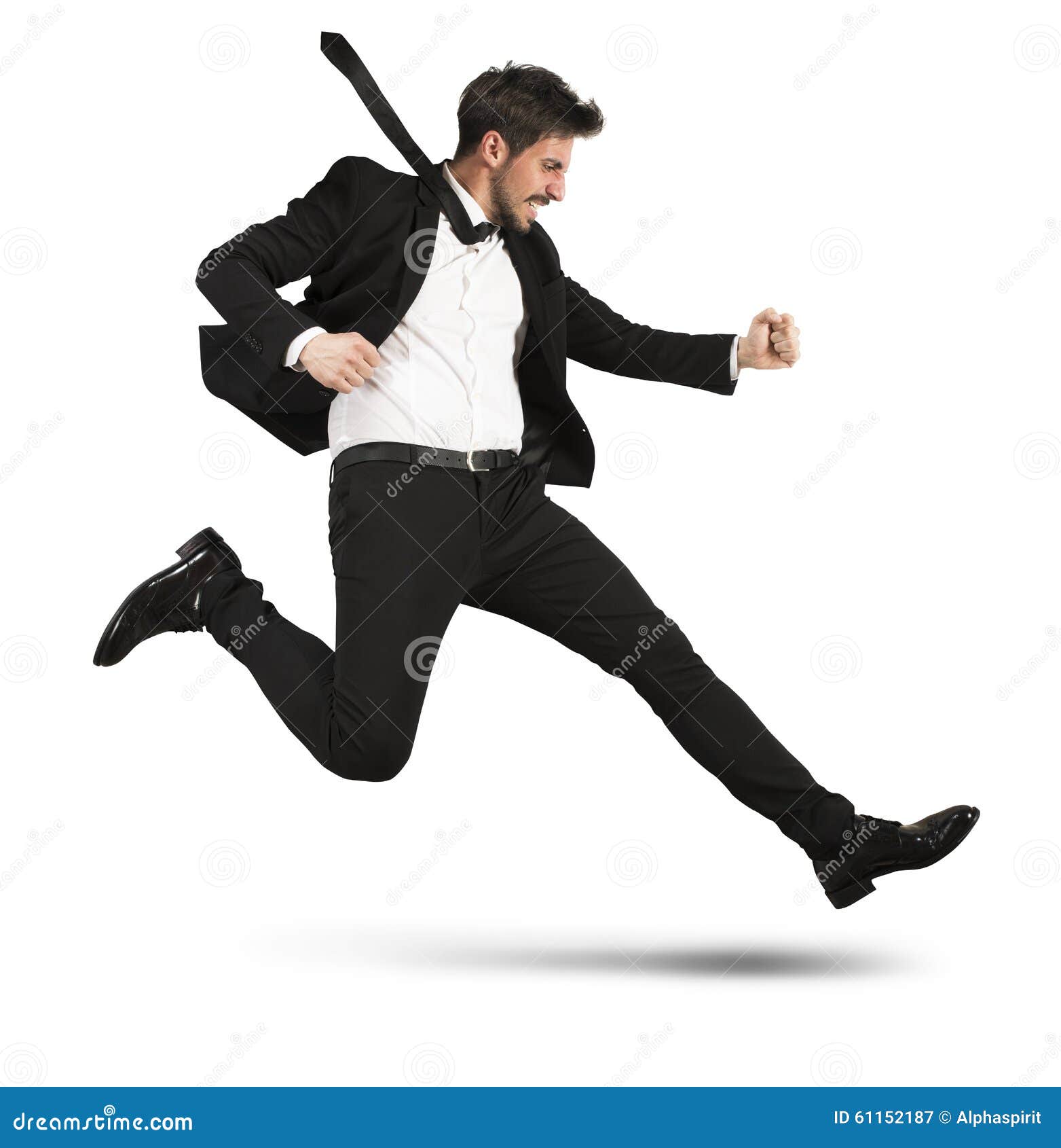 Businessman quickly runs stock image. Image of fast, determined - 61152187