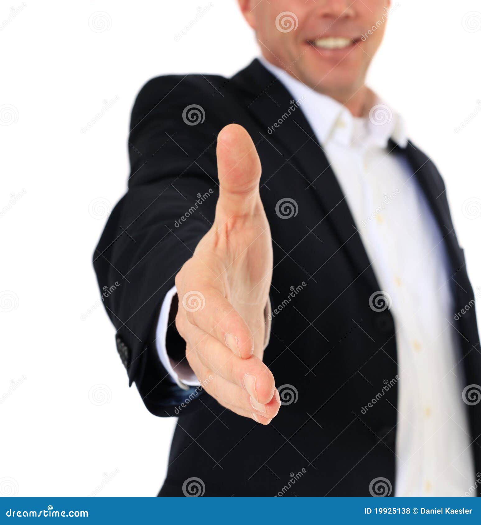 Businessman Reaches Out His Hand Stock Photo - Image of contact, male ...
