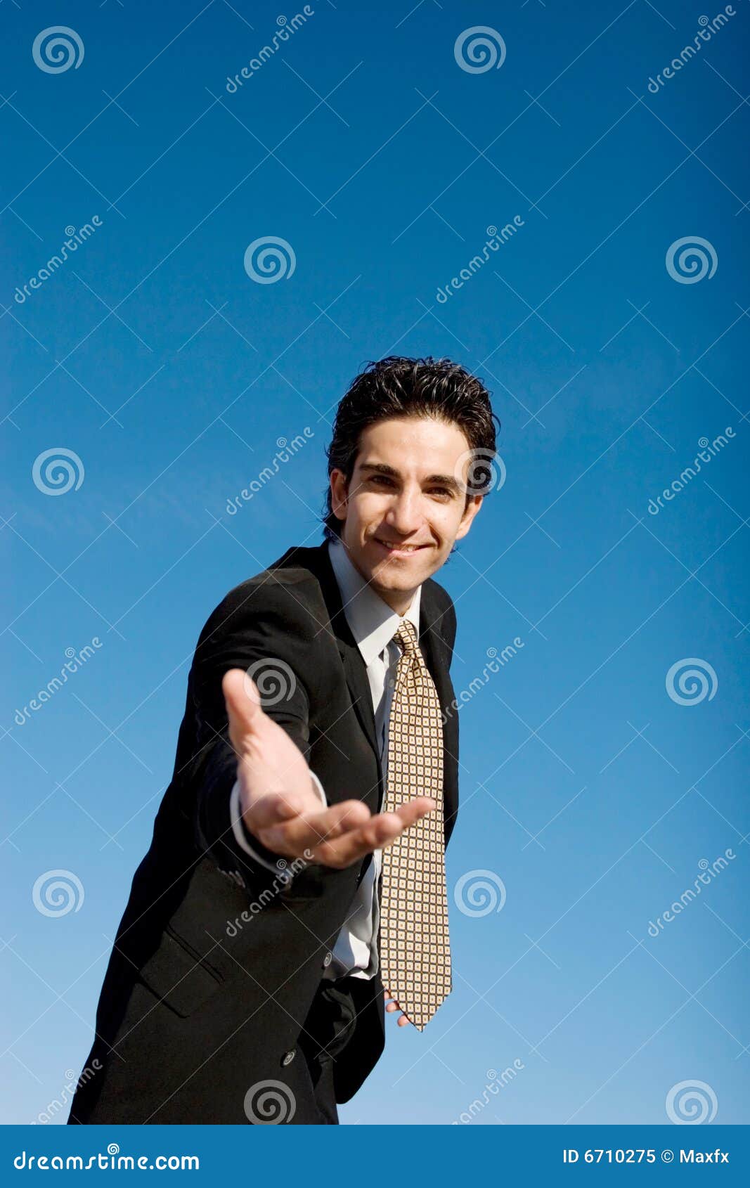 Businessman reaching out stock image. Image of success - 6710275