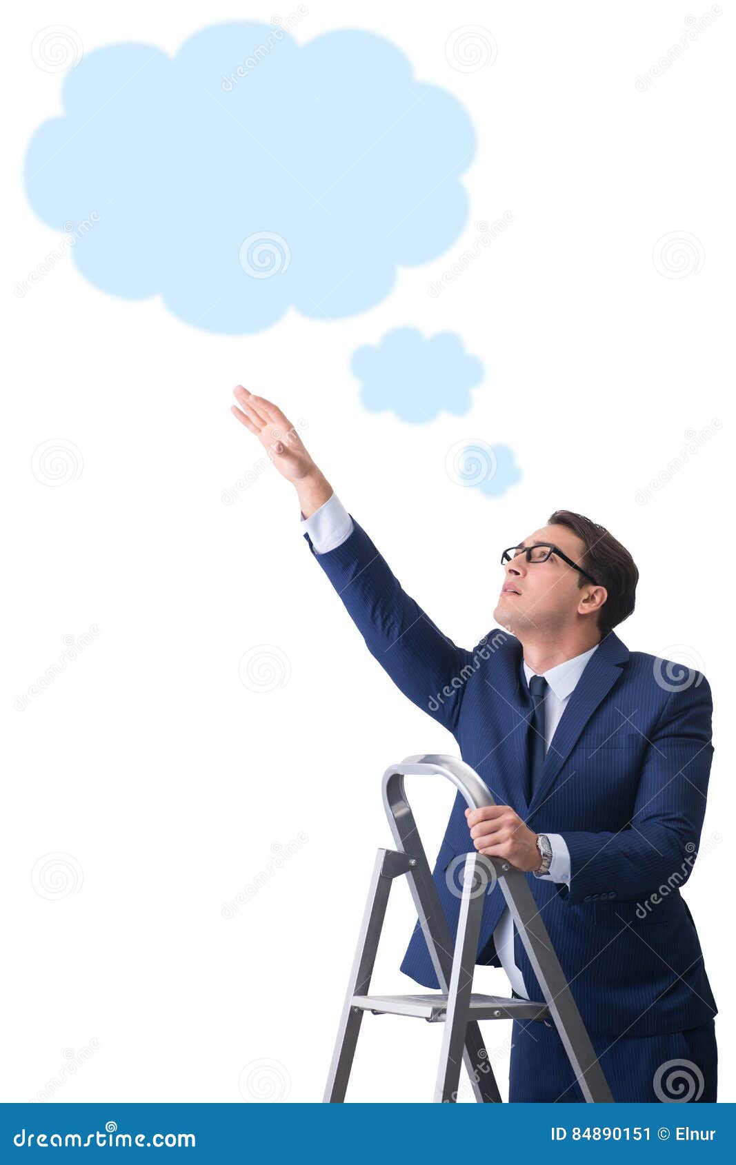 The Businessman Reaching Out To Callout Message Stock Image - Image of ...