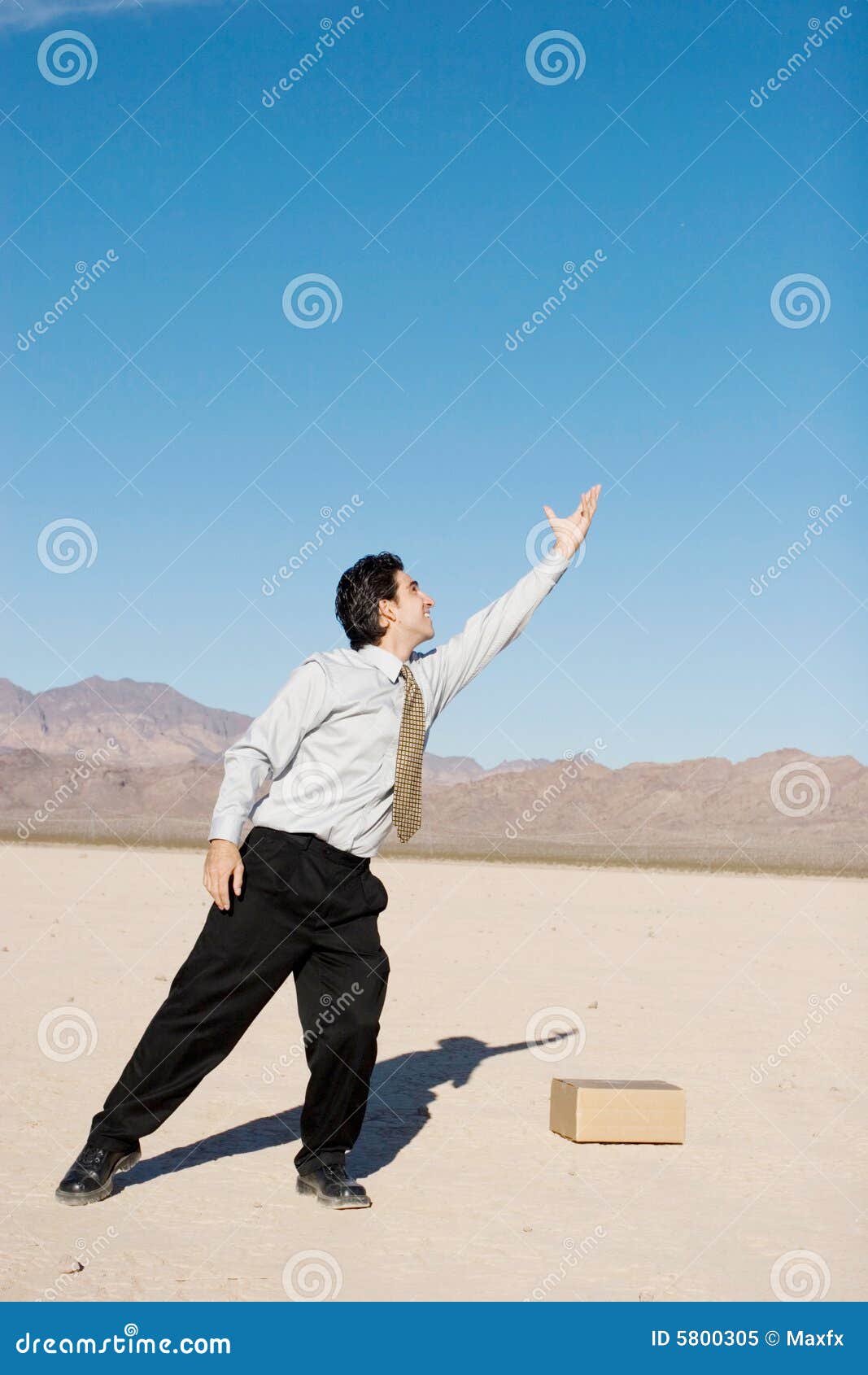 Businessman reaching up stock image. Image of ecstatic - 5800305