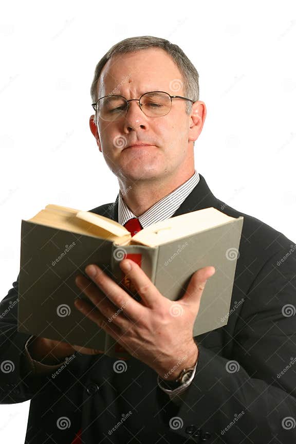 Businessman in Reading a Book Stock Image - Image of investor ...