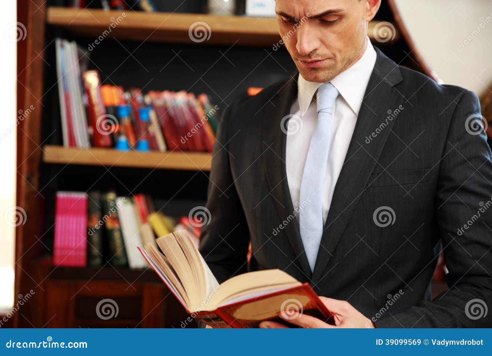 Businessman Reading the Book Stock Image - Image of boss, business ...