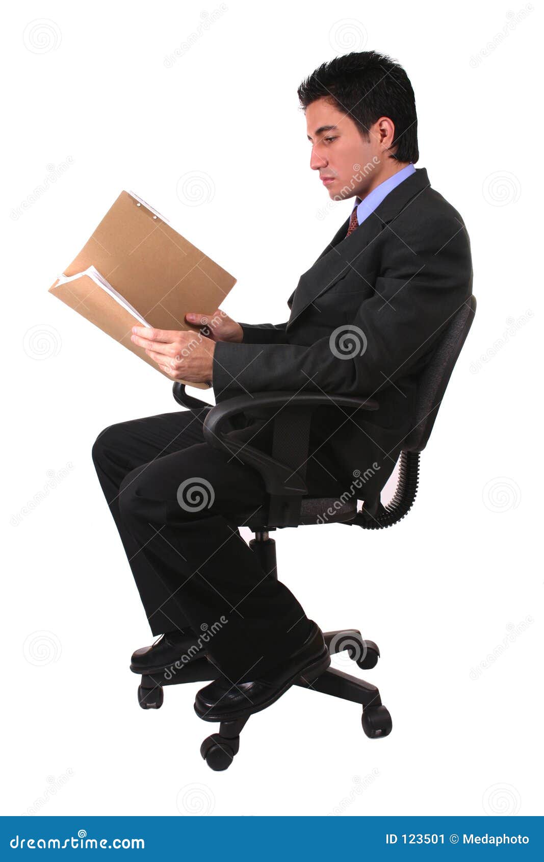 Businessman Reading Documents Stock Image - Image of couples, deal: 123501
