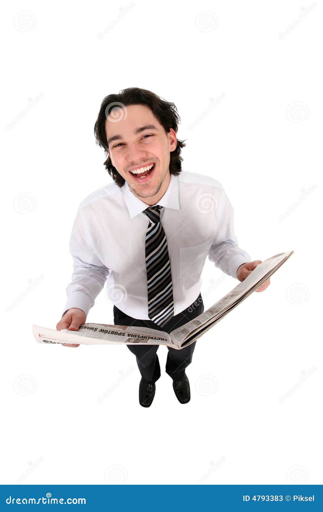 Businessman Reading Newspaper Stock Image - Image of executive ...