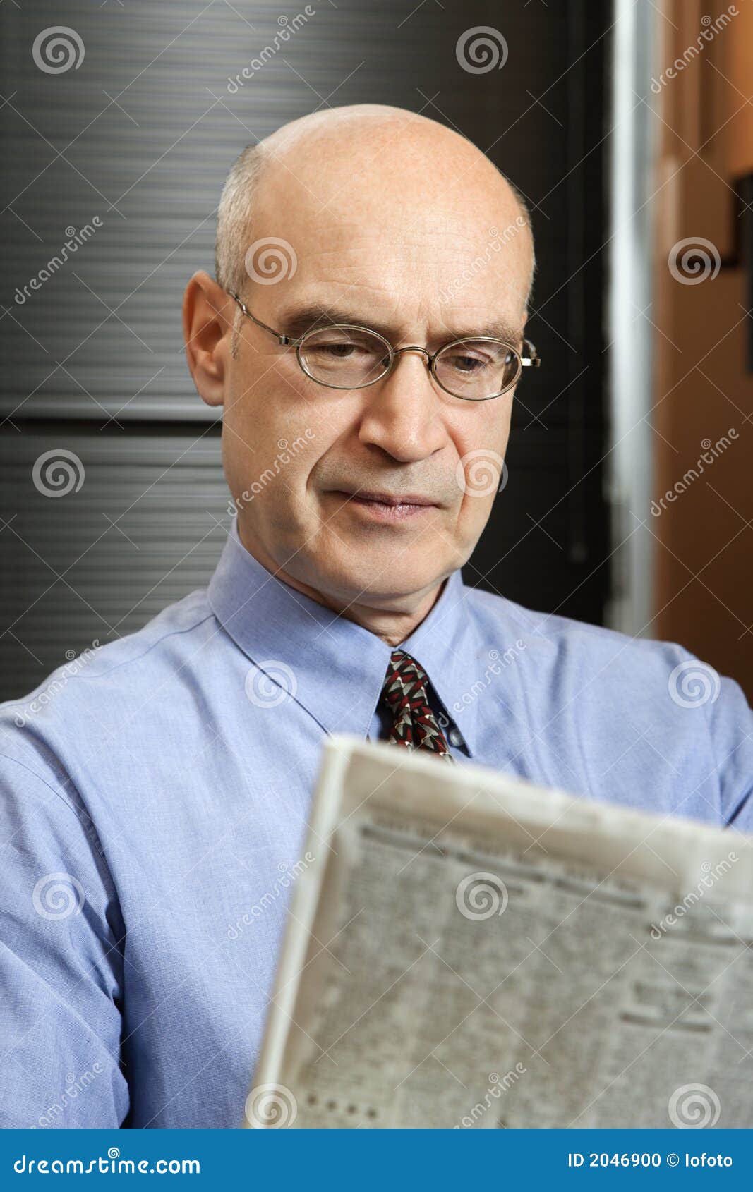 Businessman reading paper stock photo. Image of male, businesspeople ...