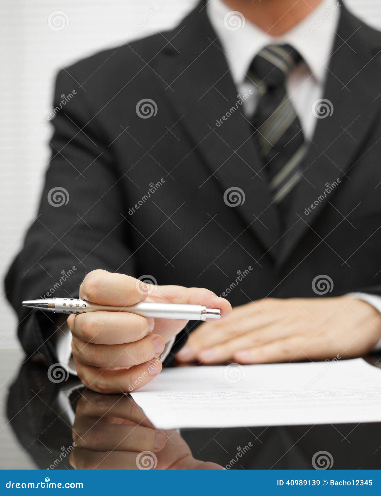 Businessman reading report stock image. Image of report - 40989139
