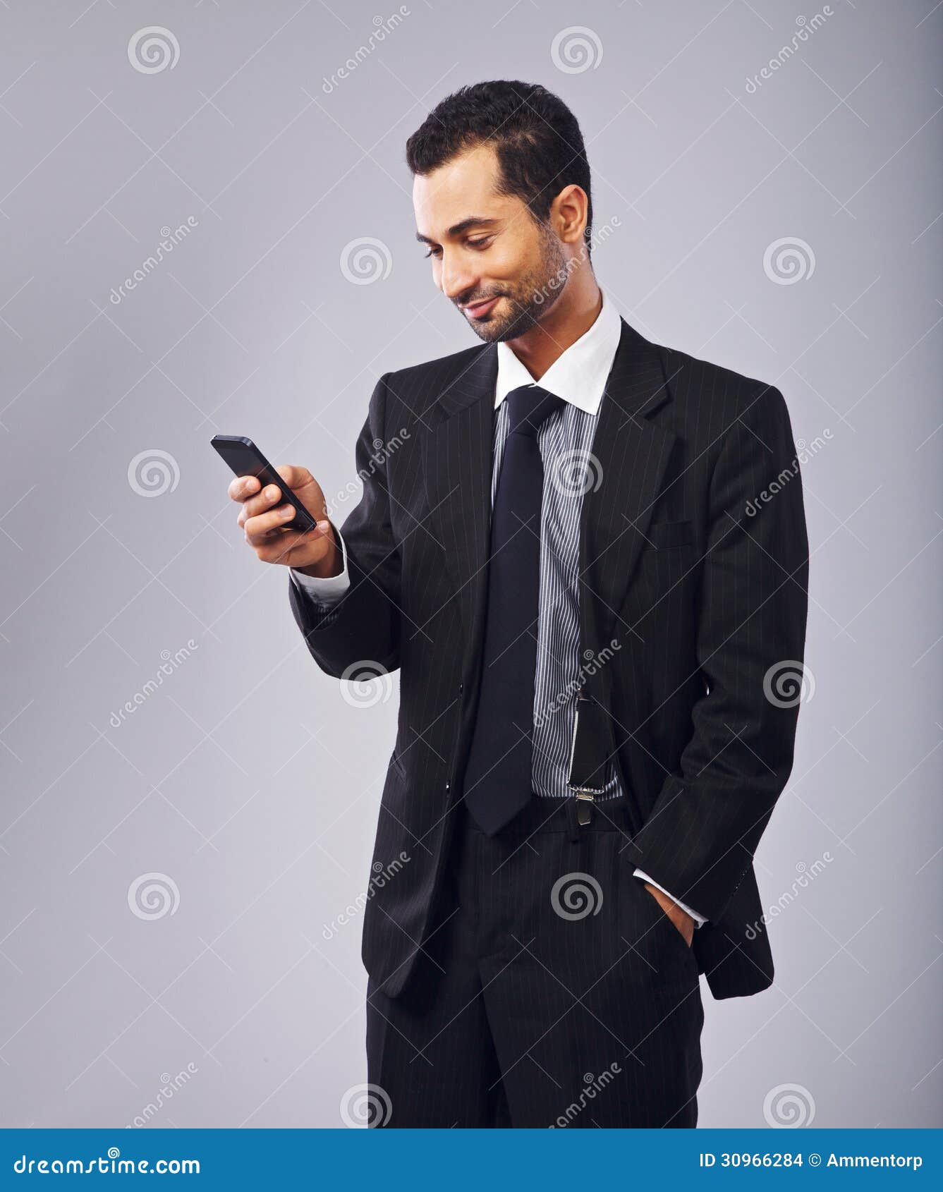 Businessman Reading a Text Message Stock Photo - Image of professional ...