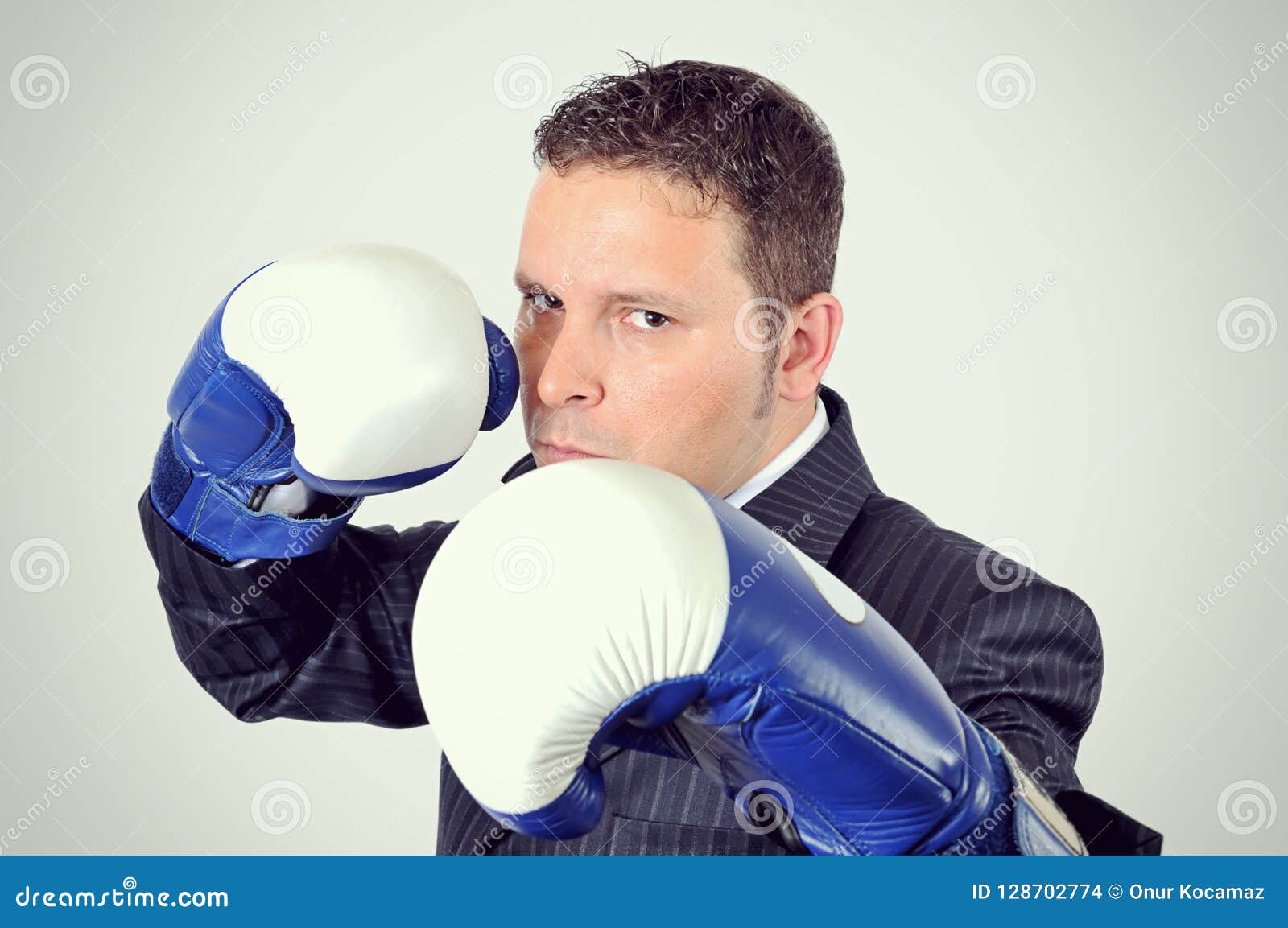 Businessman is Ready for Fight Stock Photo - Image of person ...