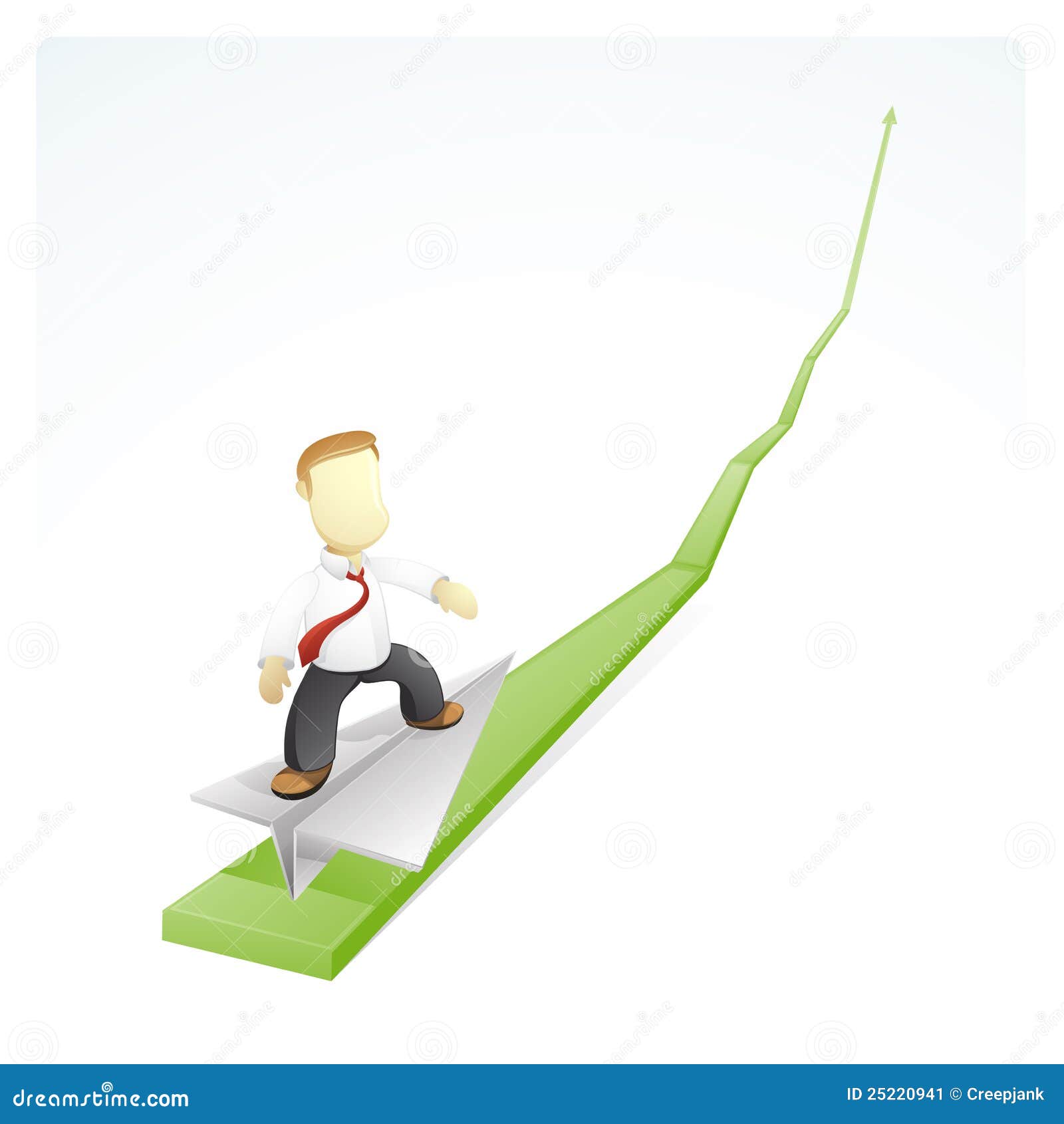 Businessman is Ready To Fly Stock Illustration - Illustration of ...