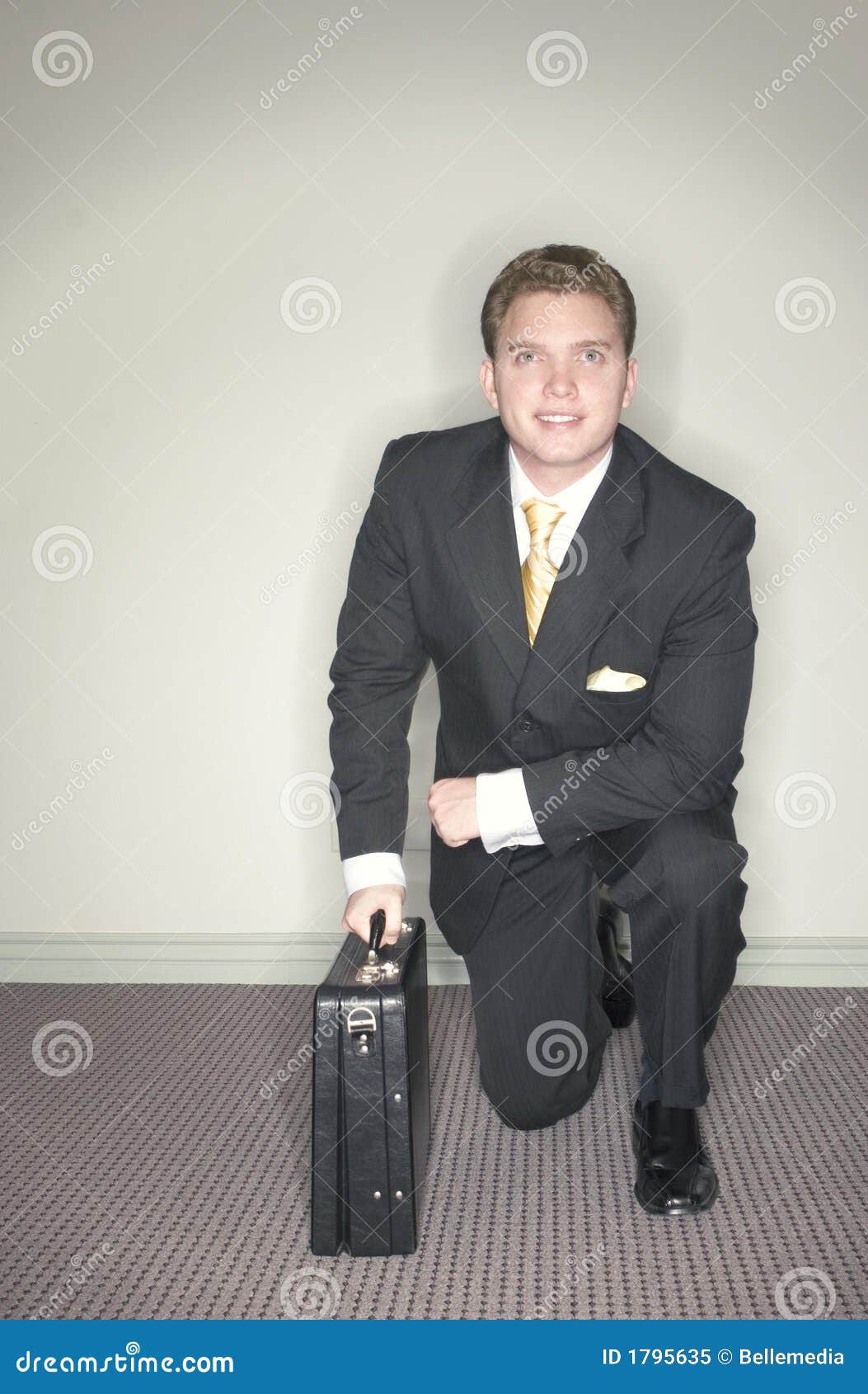 Businessman ready to go stock image. Image of caucasian - 1795635