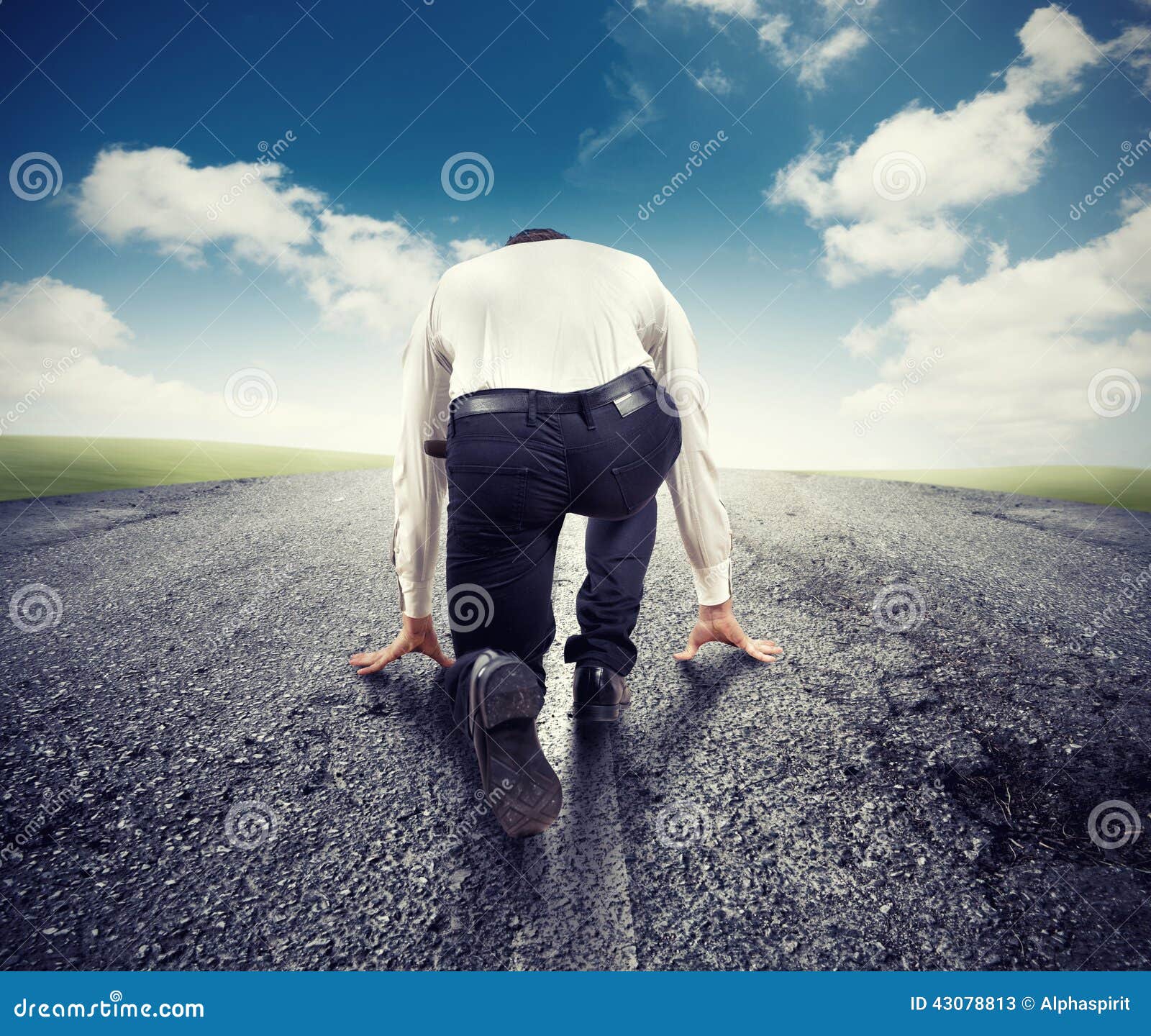 Businessman ready to start stock image. Image of businessman - 43078813