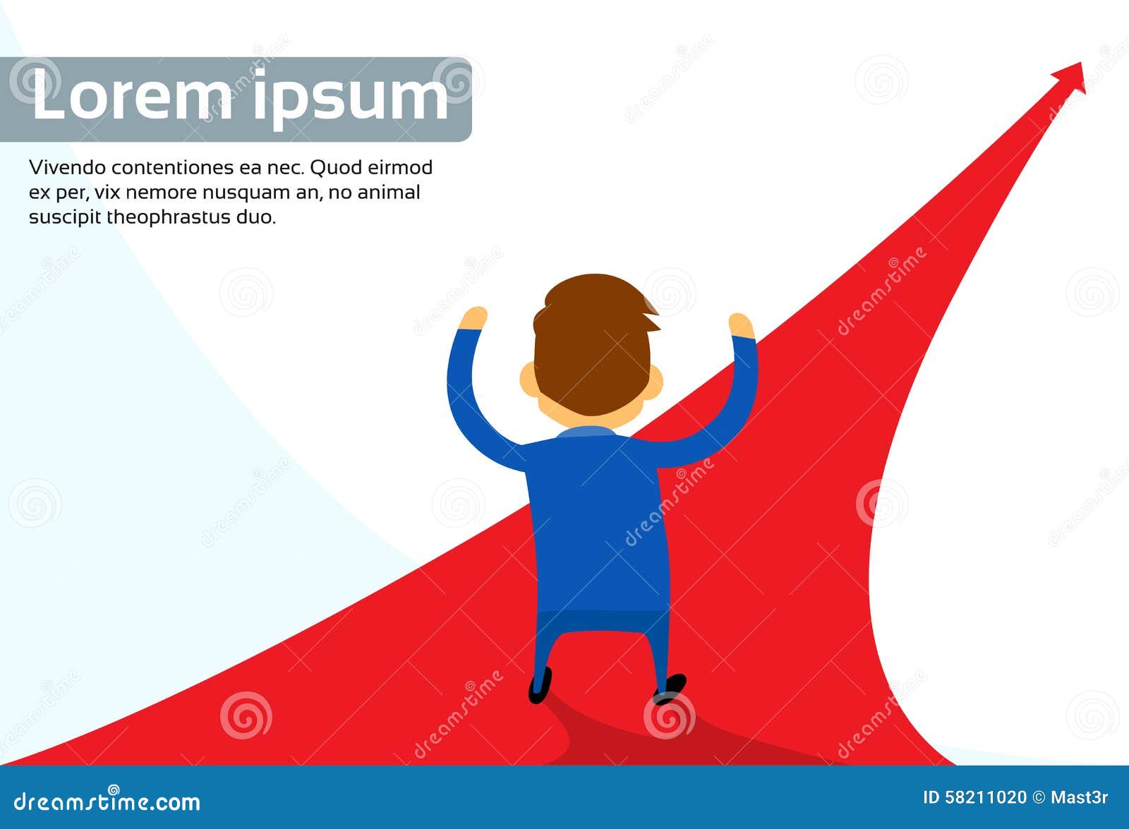 Businessman Rear View Choose Path Way Red Arrow Stock Vector ...