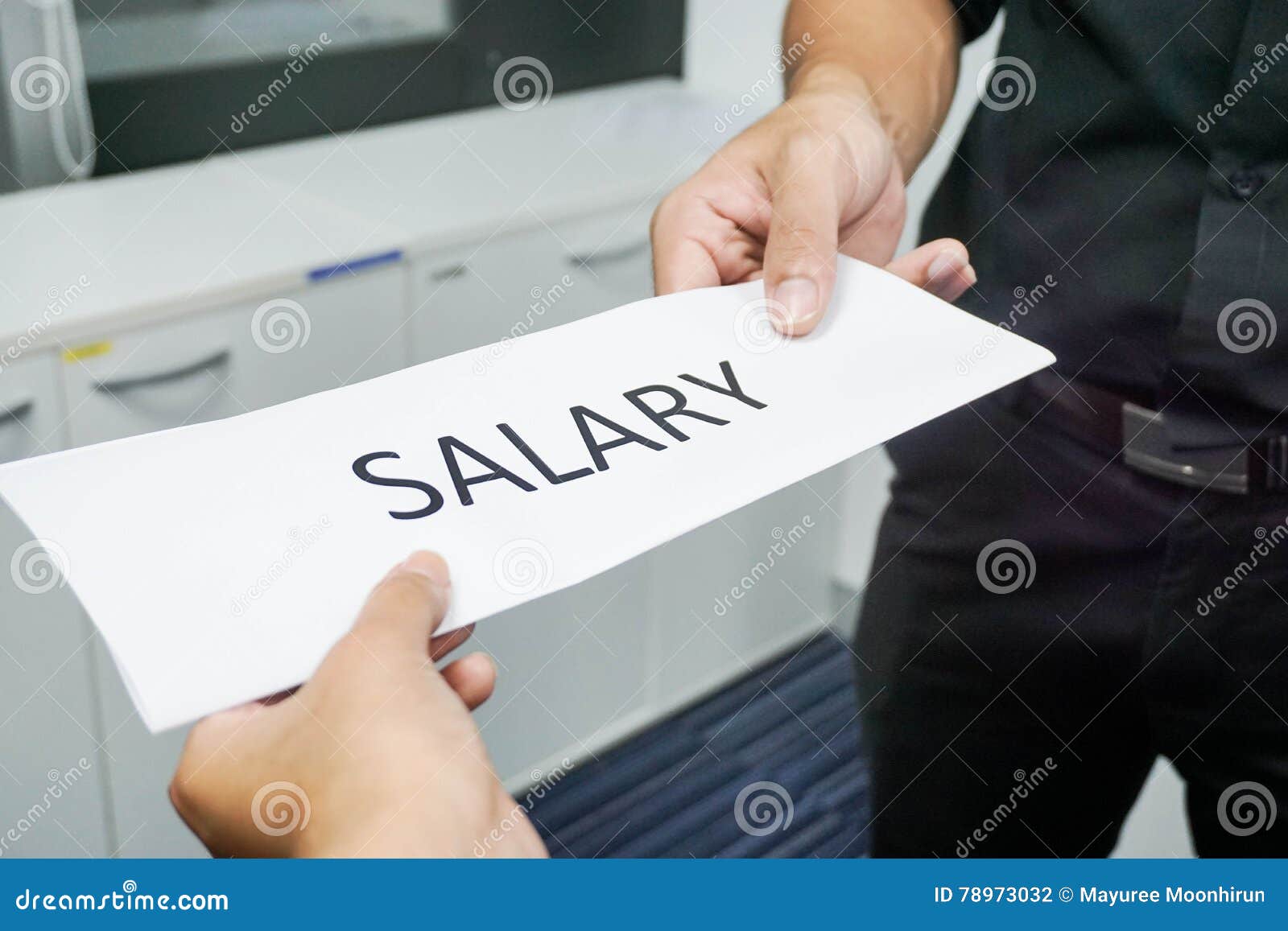 Businessman Receive Salary from Boss Stock Photo - Image of human, goal ...
