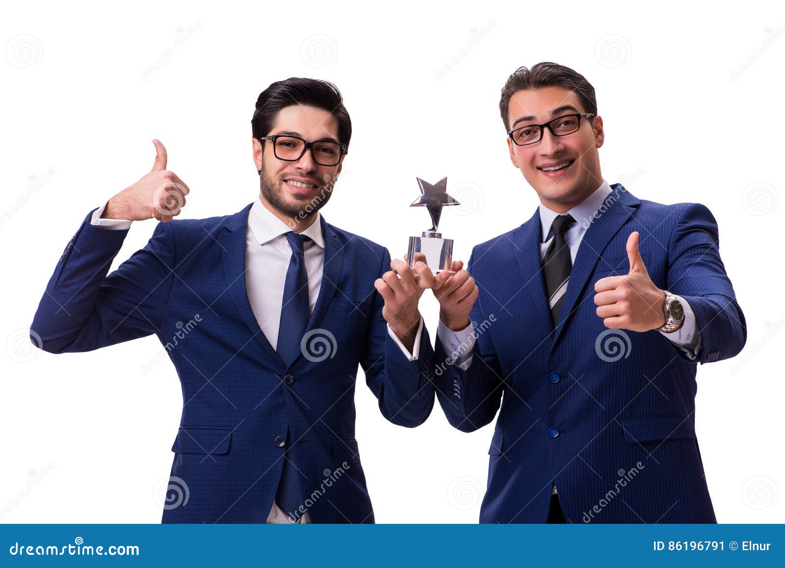 The Businessman Receiving Award Isolated on White Stock Image - Image ...