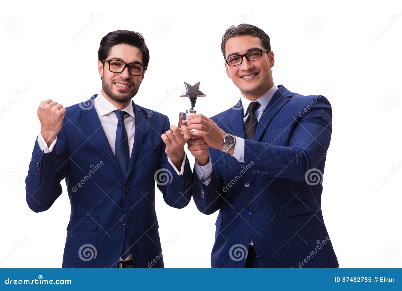 The Businessman Receiving Award Isolated on White Stock Image - Image ...